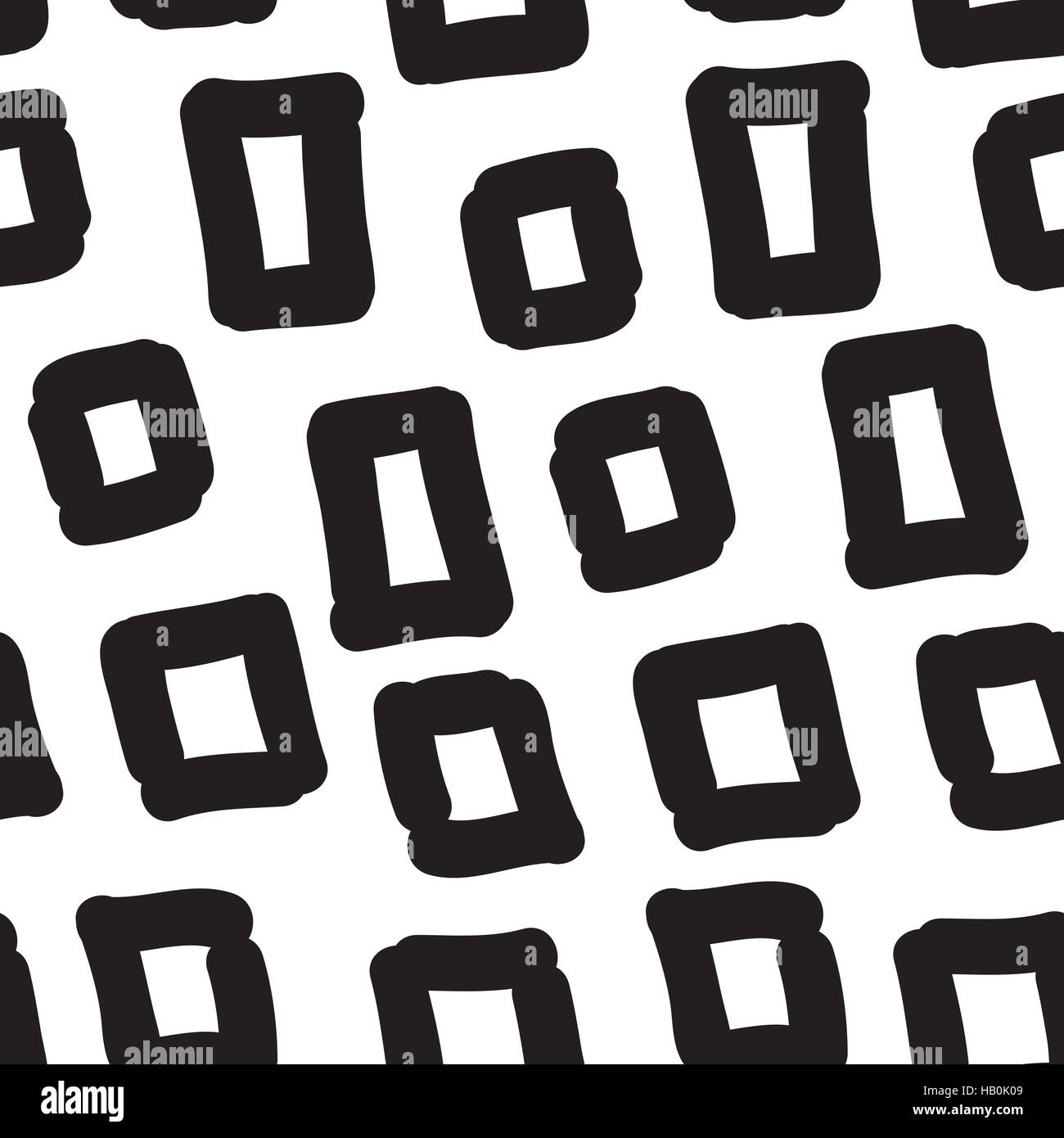 Vector hand-painted seamless pattern with square, doodle Stock Vector ...