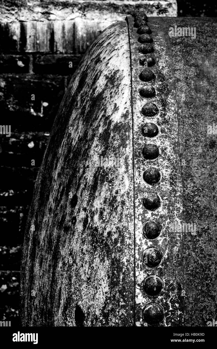 rivets on an old boiler Stock Photo - Alamy