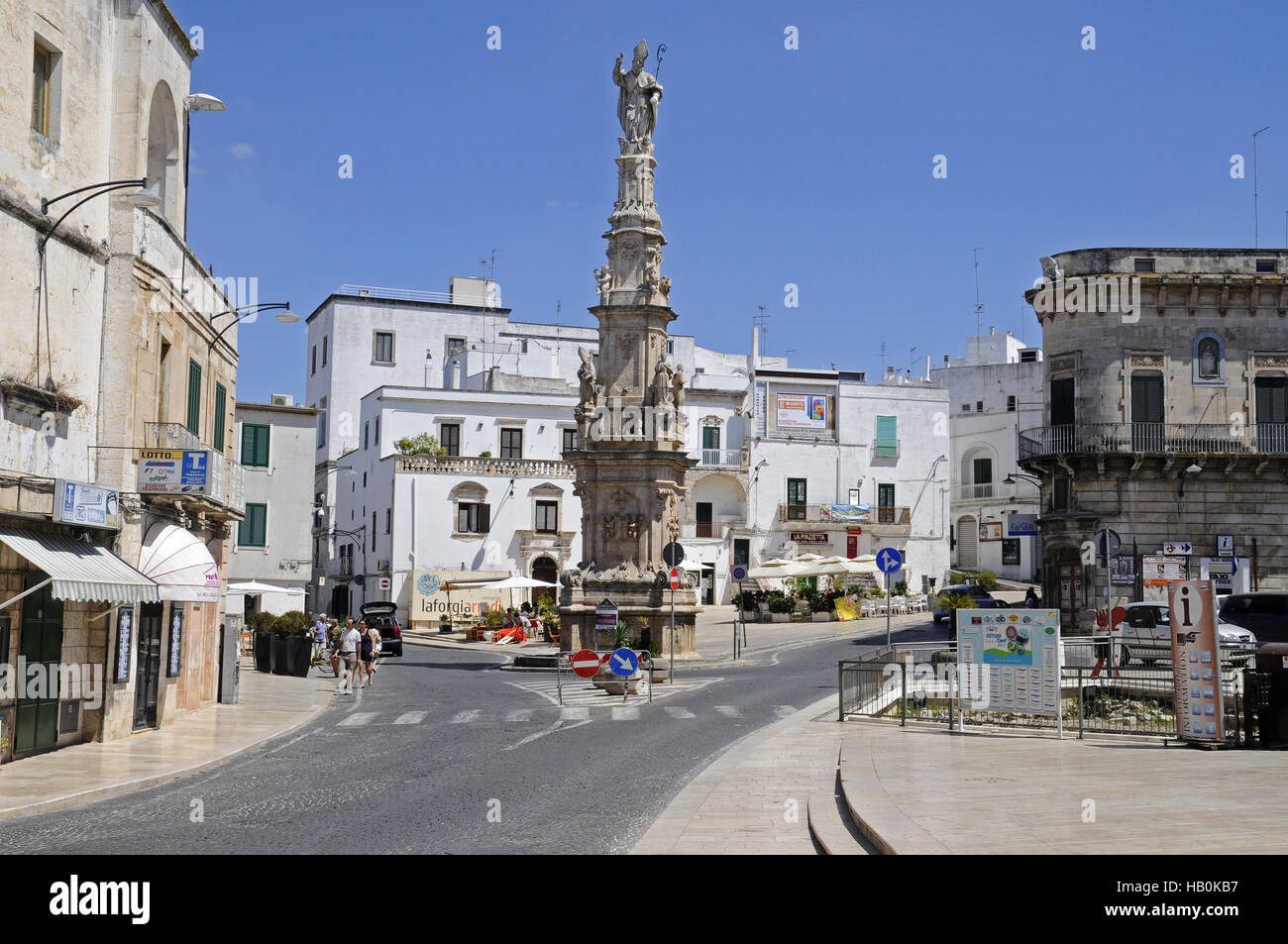 Piazza della Liberta, square, Ostuni, Italy Stock Photo - Alamy