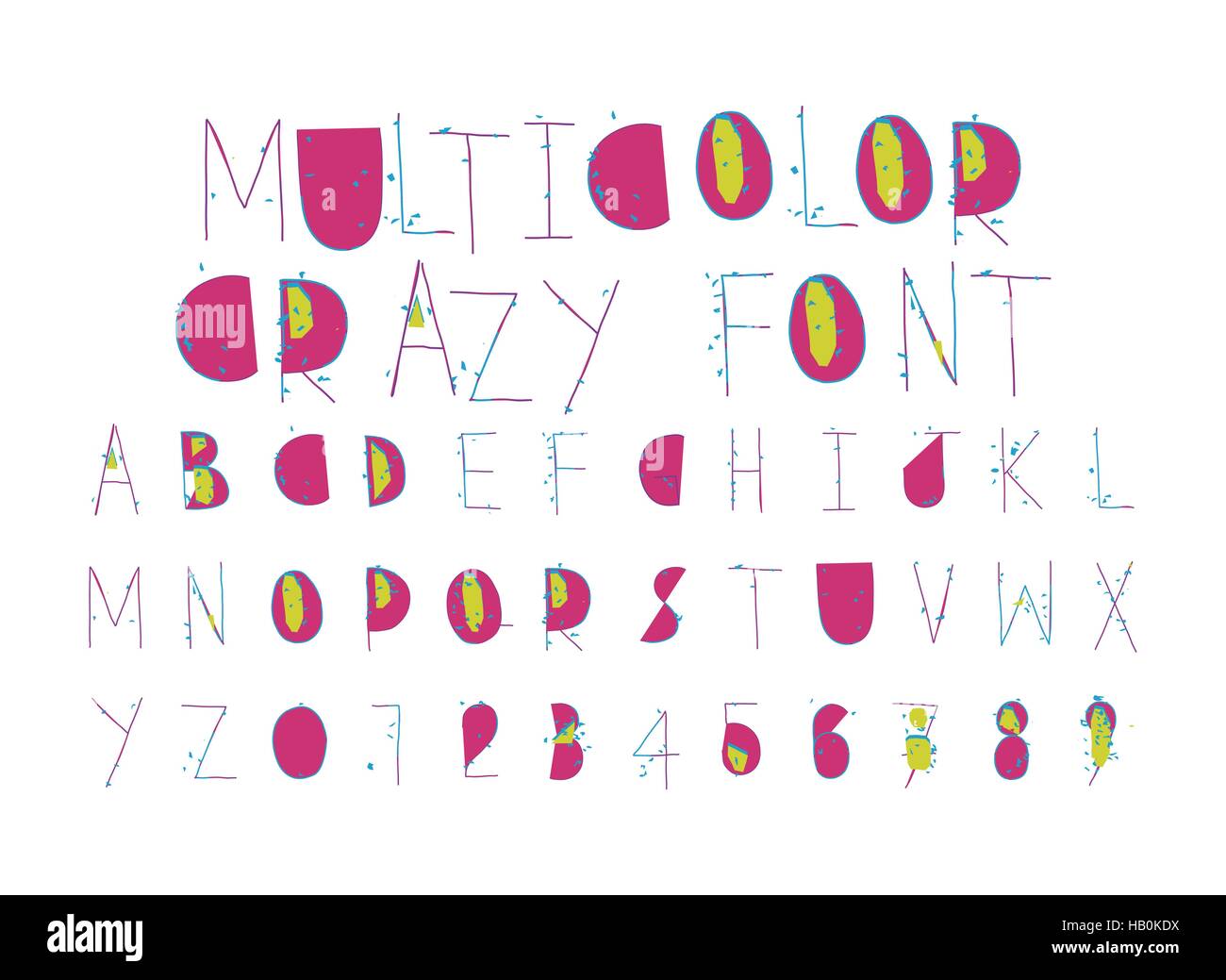 Crazy font hi-res stock photography and images - Alamy