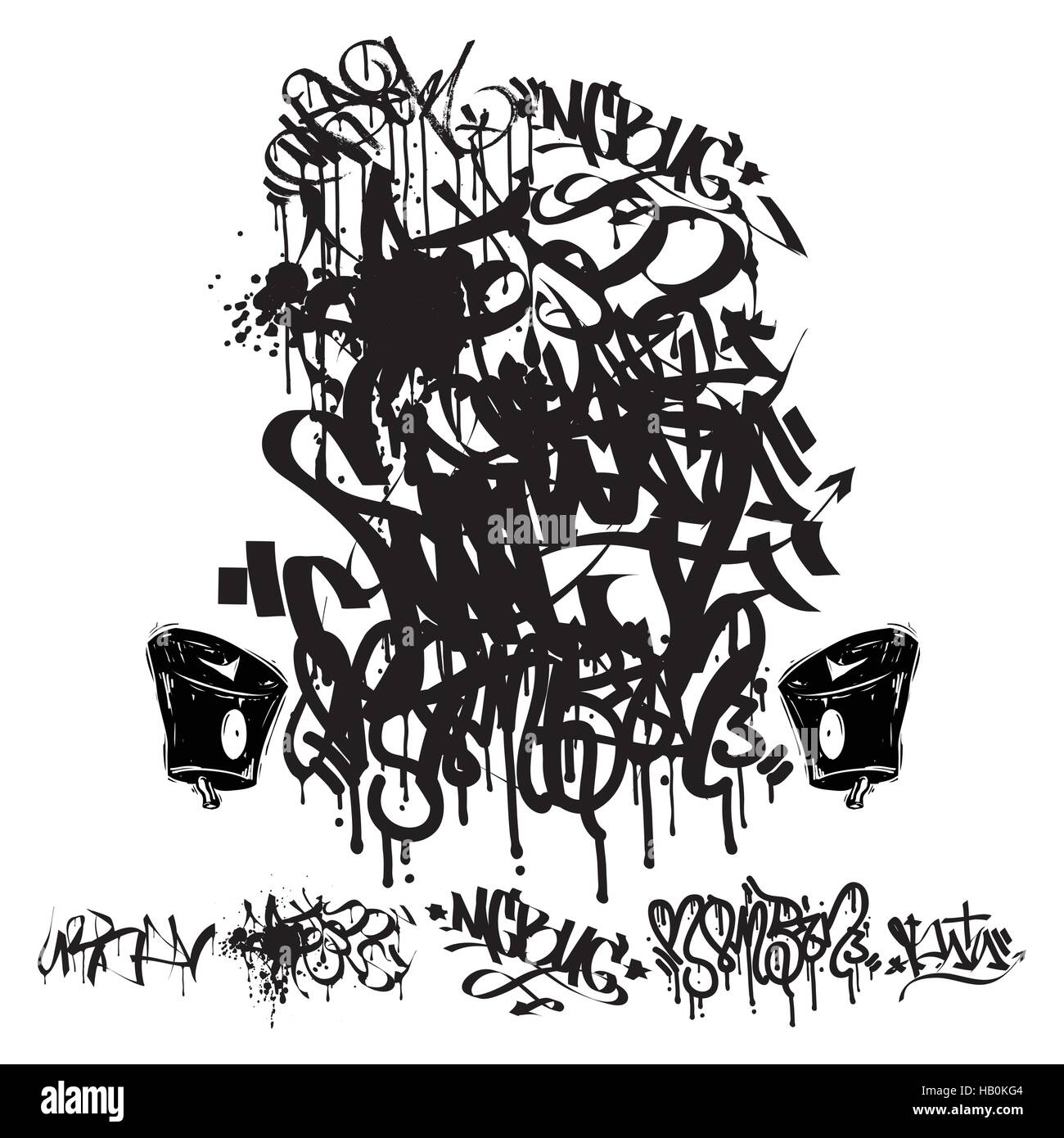 Wall with urban art Cut Out Stock Images & Pictures - Alamy