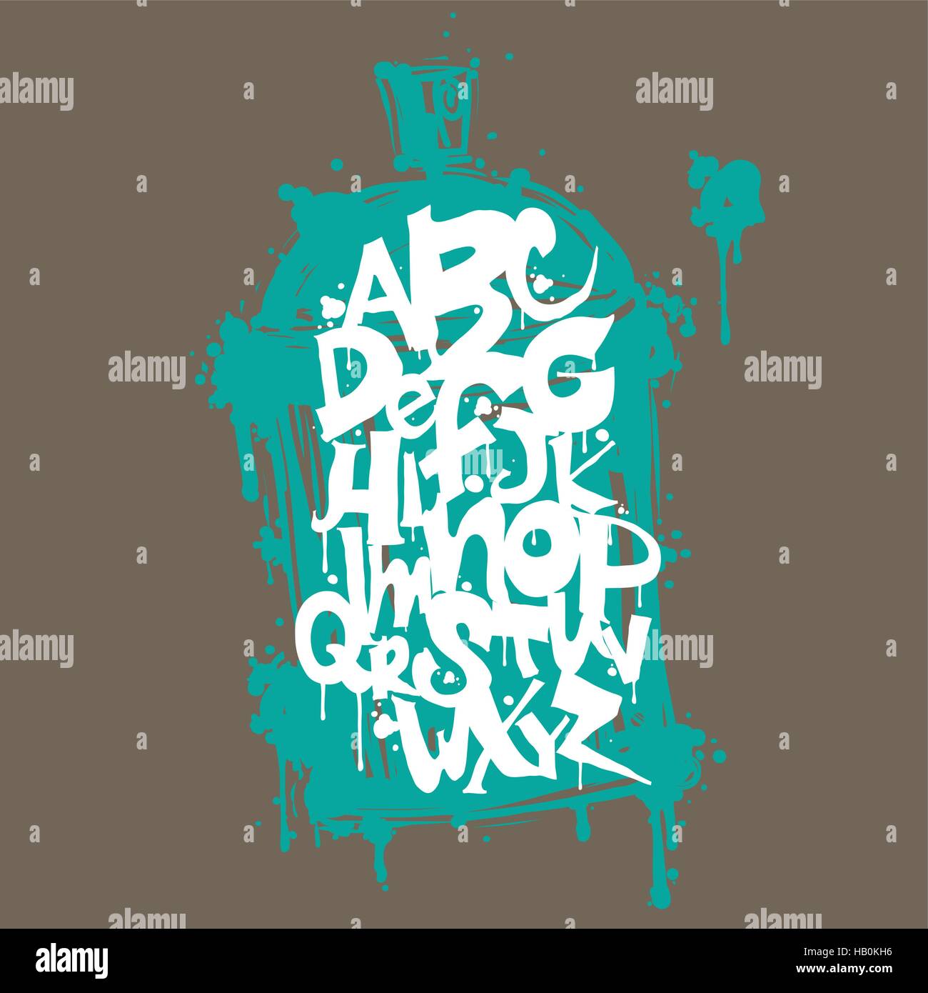 Graffiti art spray font Stock Vector Images - Alamy