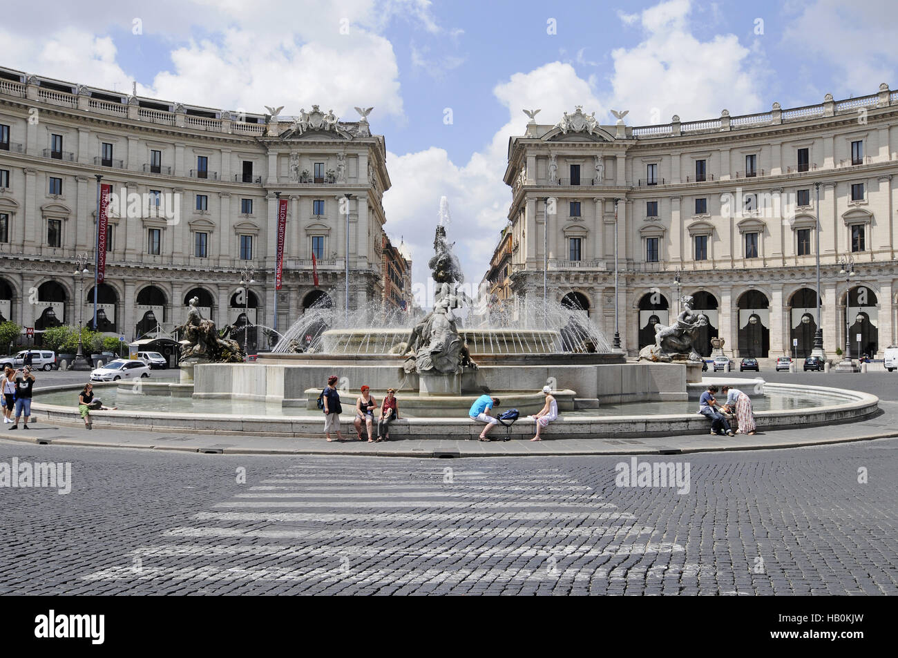 Piazza della Repubblica, square, Rome, Italy Stock Photo - Alamy