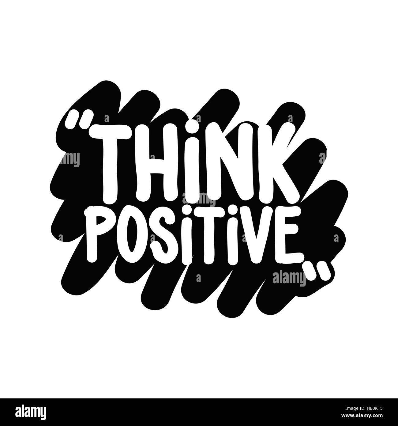 Think Positive Sketch Black And White Stock Photos & Images - Alamy