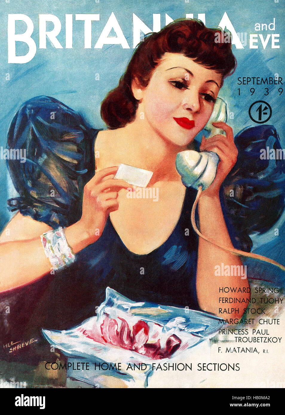 Front cover of Britannia And Eve magazine for September 1939 with an ...