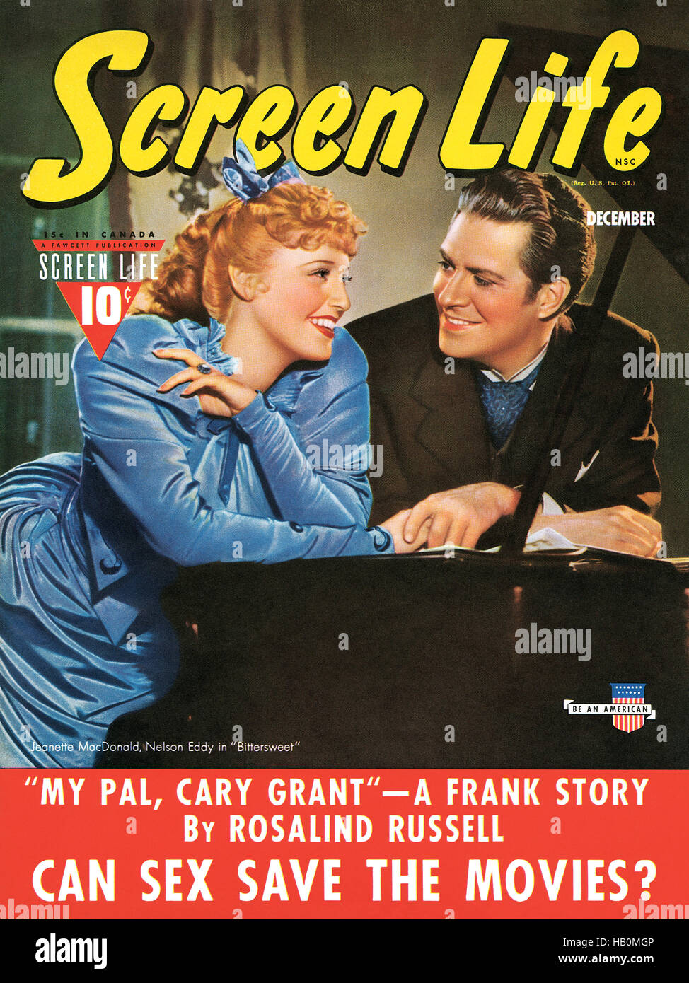 Front cover of Screen Life magazine for December 1940 Stock Photo - Alamy