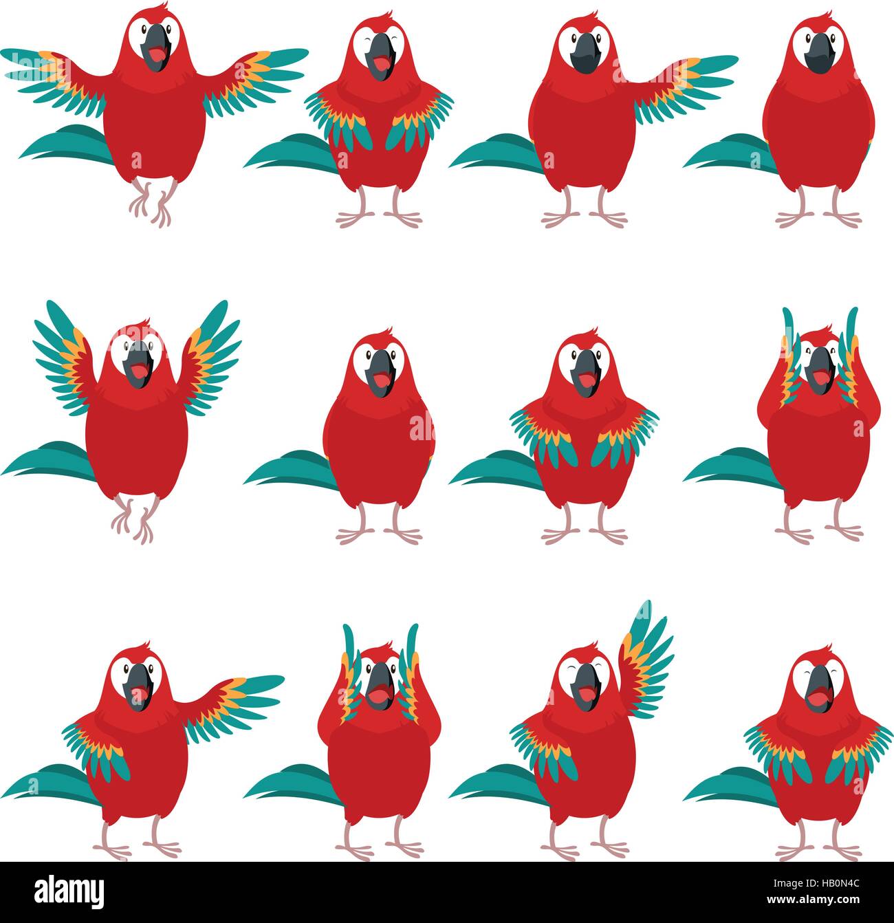 Macaw set hi-res stock photography and images - Alamy