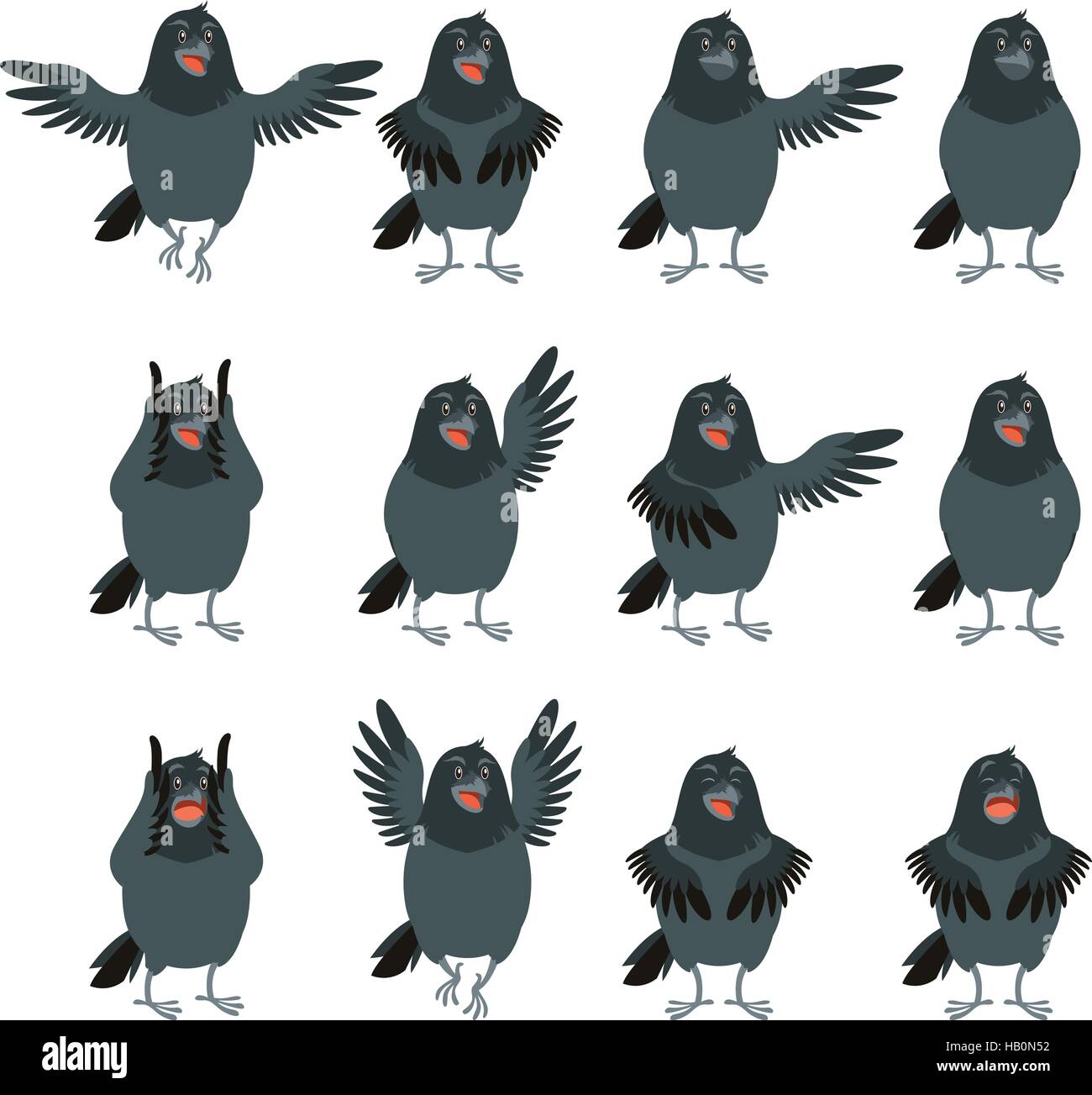 Ravens bird illustration Stock Vector Images - Alamy