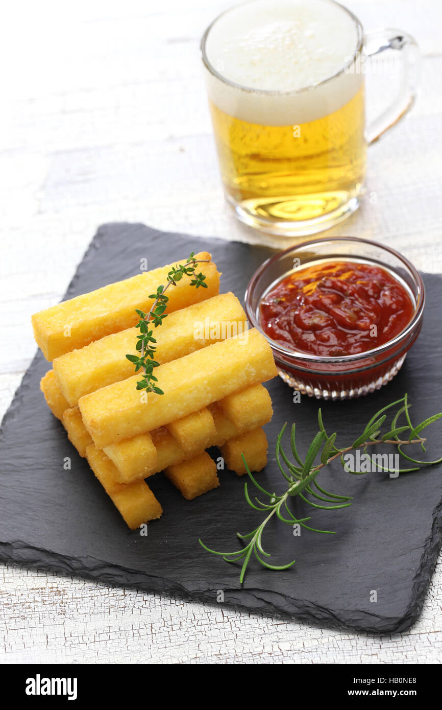 fried polenta, polenta sticks, polenta fries Stock Photo - Alamy