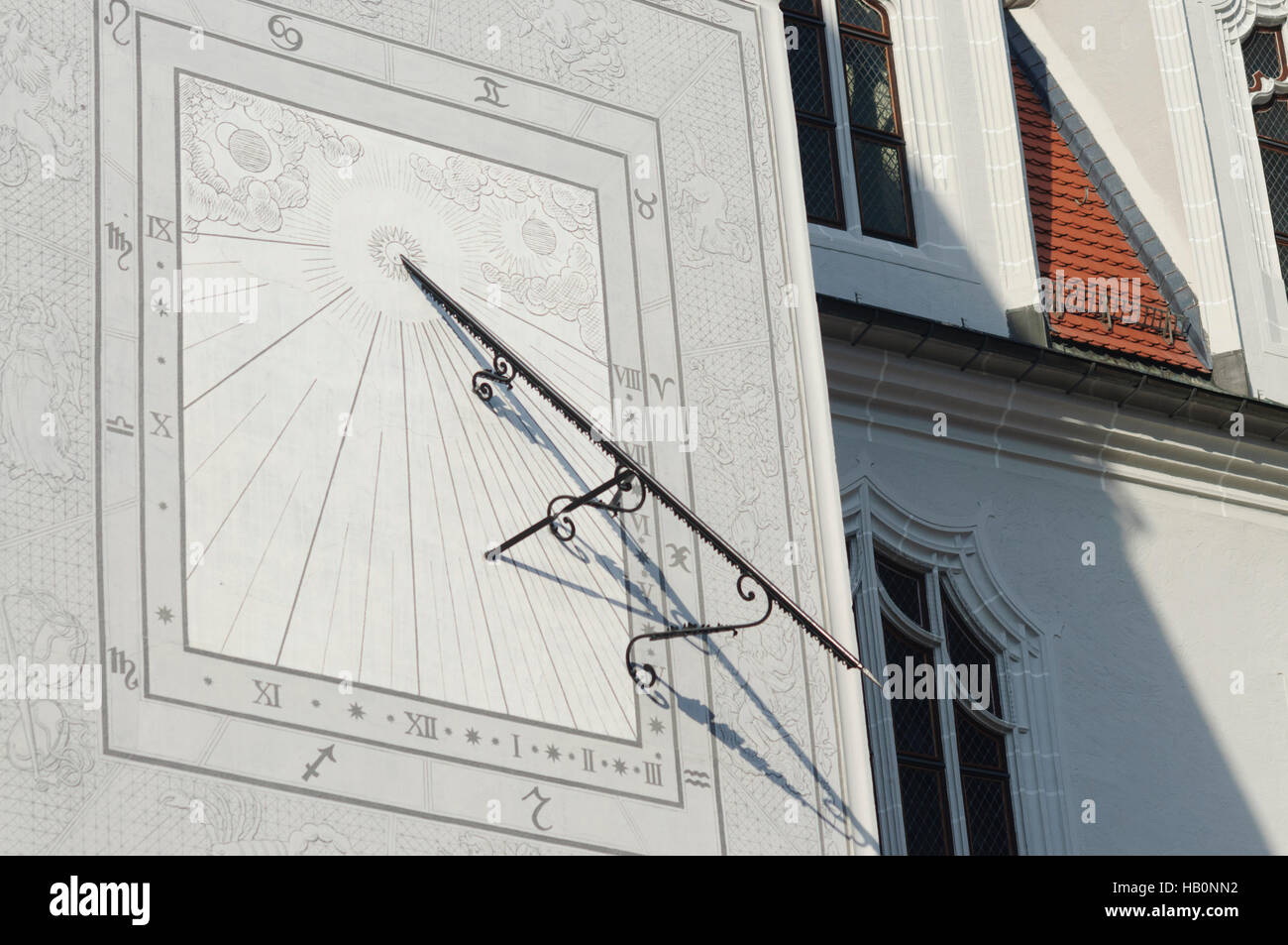 Meißen: Sundial in the courtyard of Albrechtsburg, , Sachsen, Saxony ...