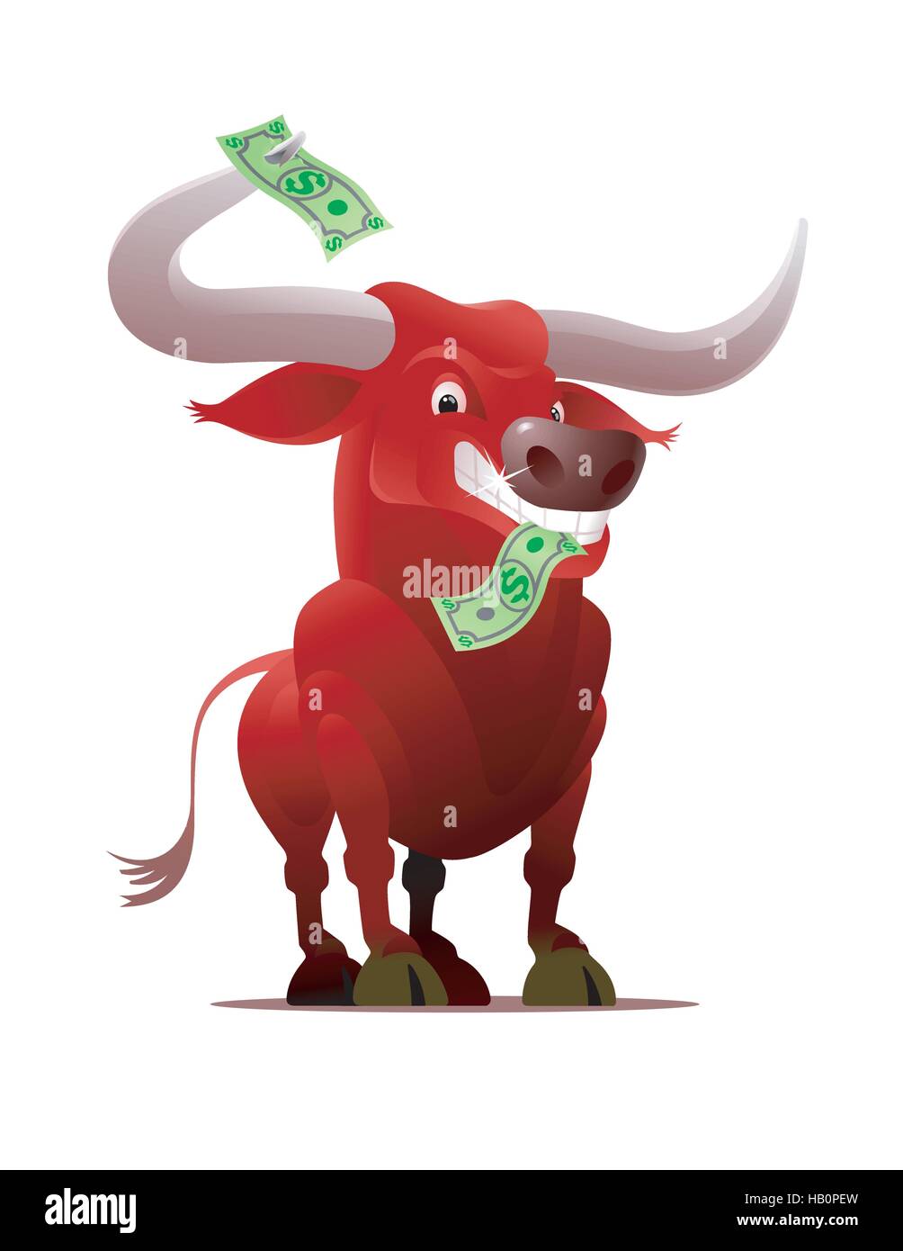 Cartoon Red Bull Stock Vector Image & Art - Alamy