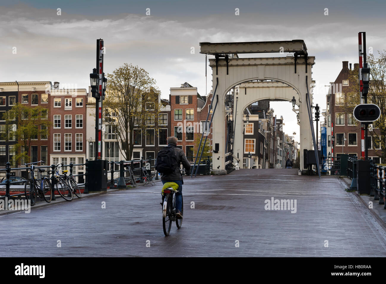 The Magere Brug wooden bridge in Amsterdam, Holland, Netherlands Stock ...