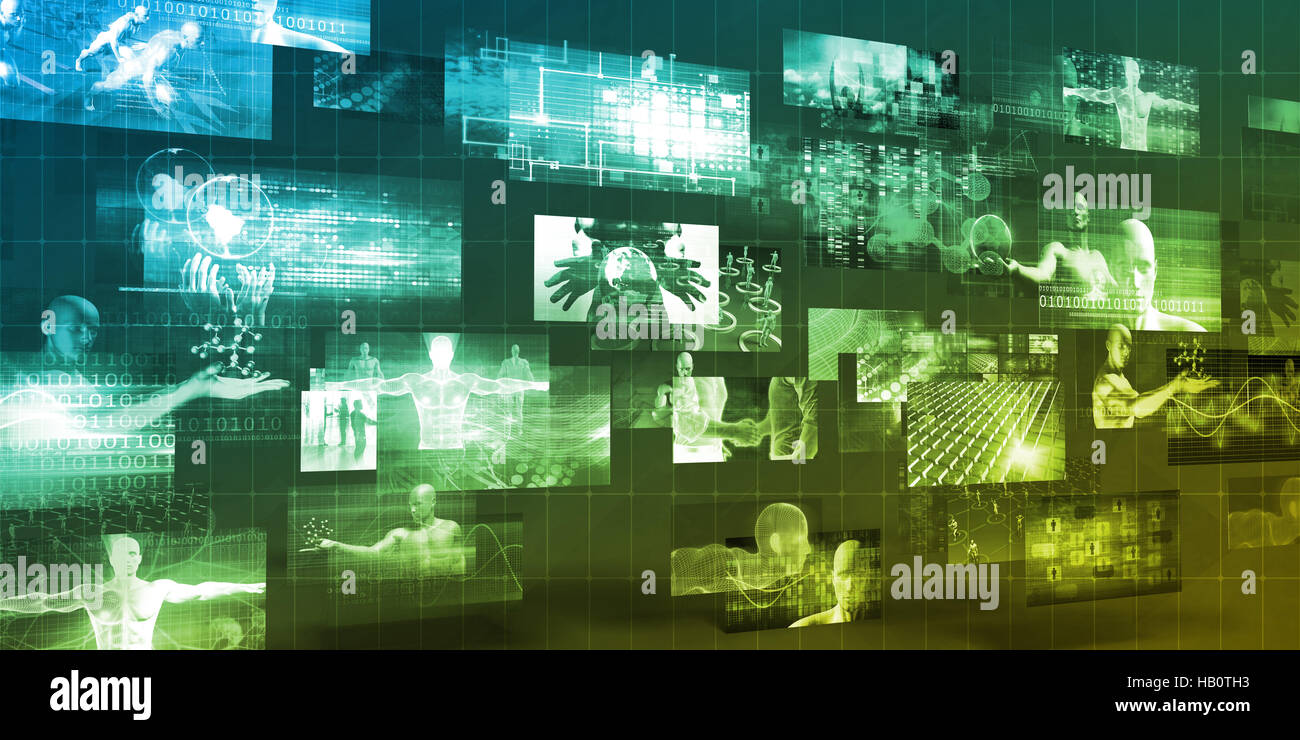Multimedia Technology For Internet Sharing as Concept Stock Photo - Alamy