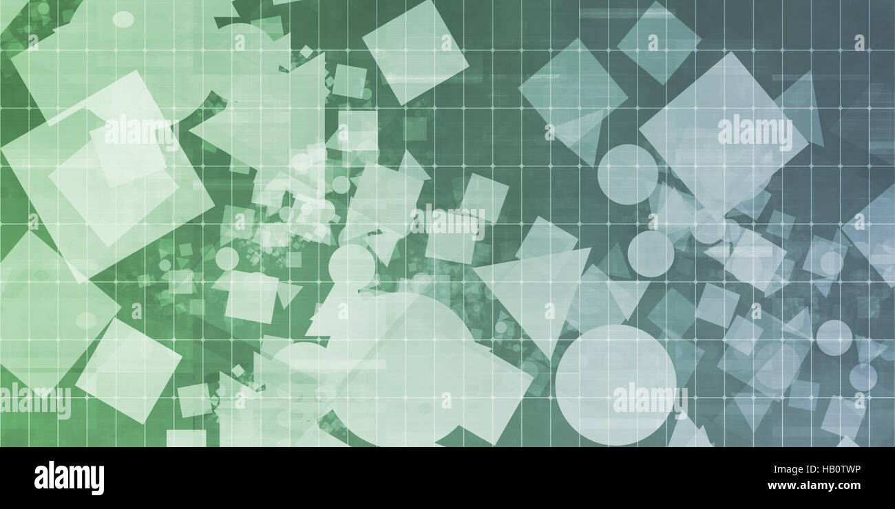 Creative Shapes Abstract on a Layout Grid for Web Design Stock Photo ...
