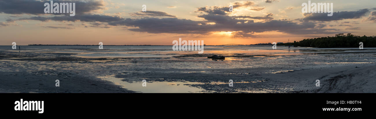 Sunset, San Carlos Bay, Bunche Beach Preserve, Florida Stock Photo - Alamy