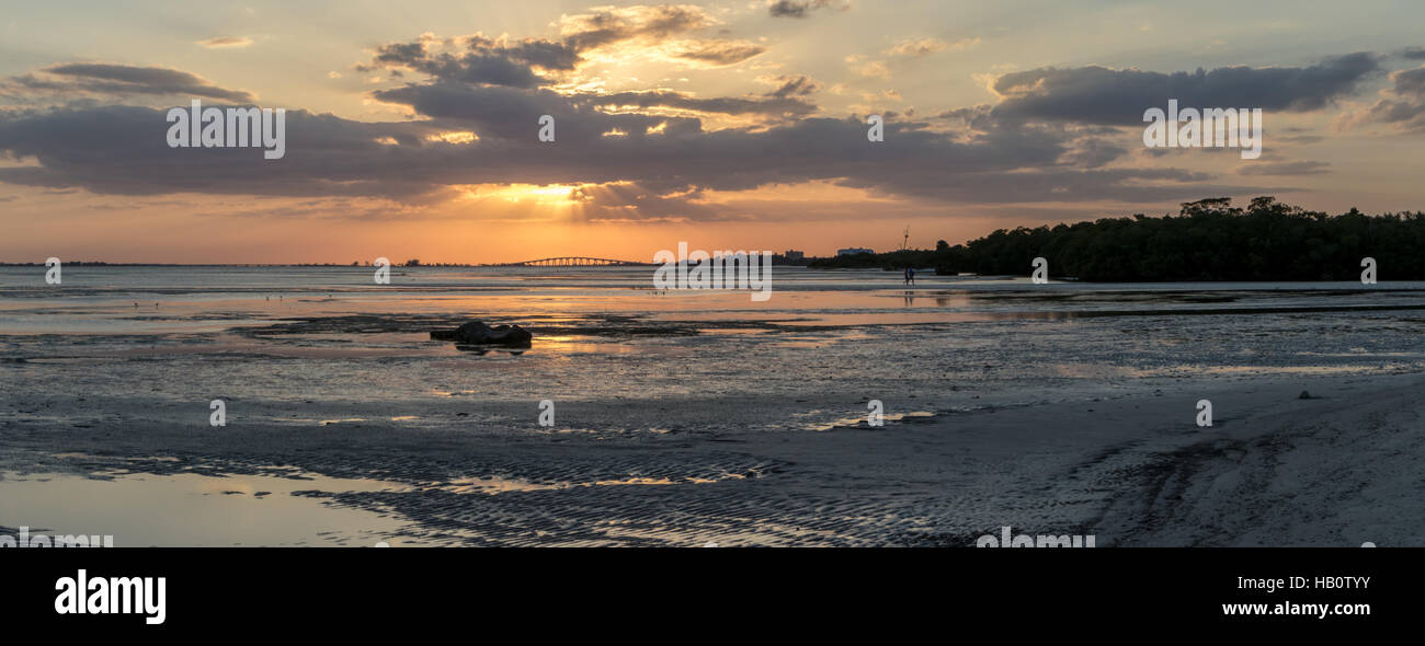 Sunset, San Carlos Bay, Bunche Beach Preserve, Florida Stock Photo - Alamy