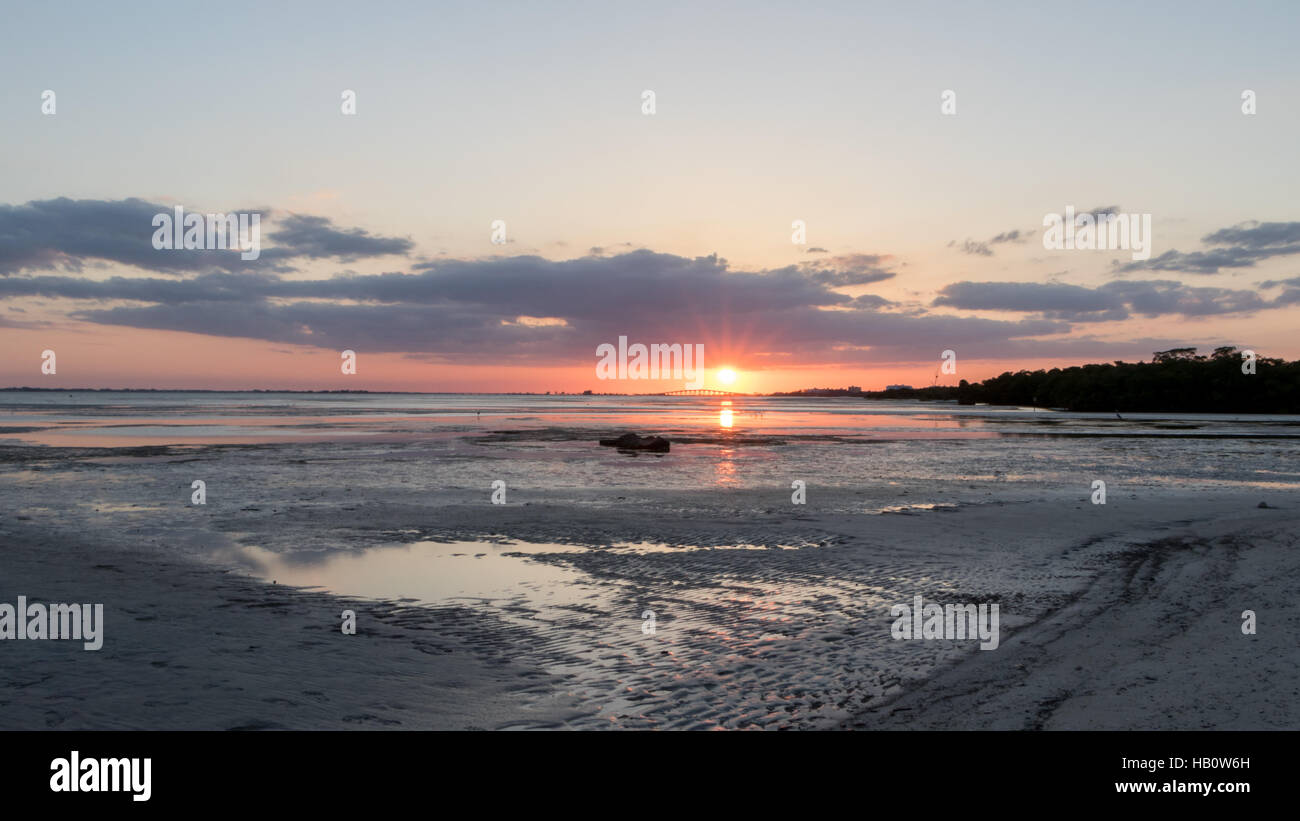 Sunset, San Carlos Bay, Bunche Beach Preserve, Florida Stock Photo - Alamy