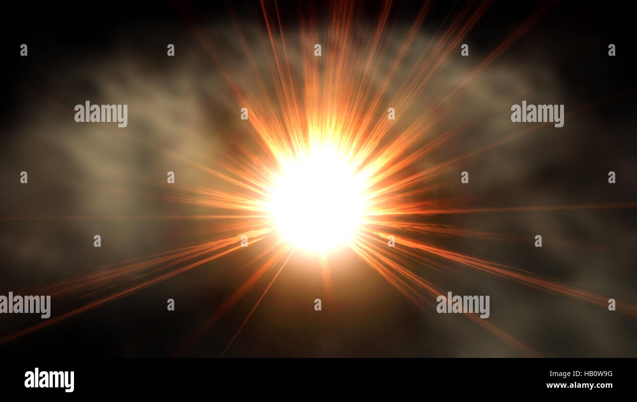 Digital Illustration of an Explosion Stock Photo - Alamy