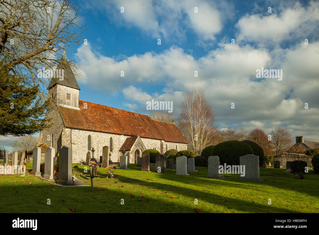 Autumn afternoon at St Peter's & Paul's church at Exton, Hampshire ...