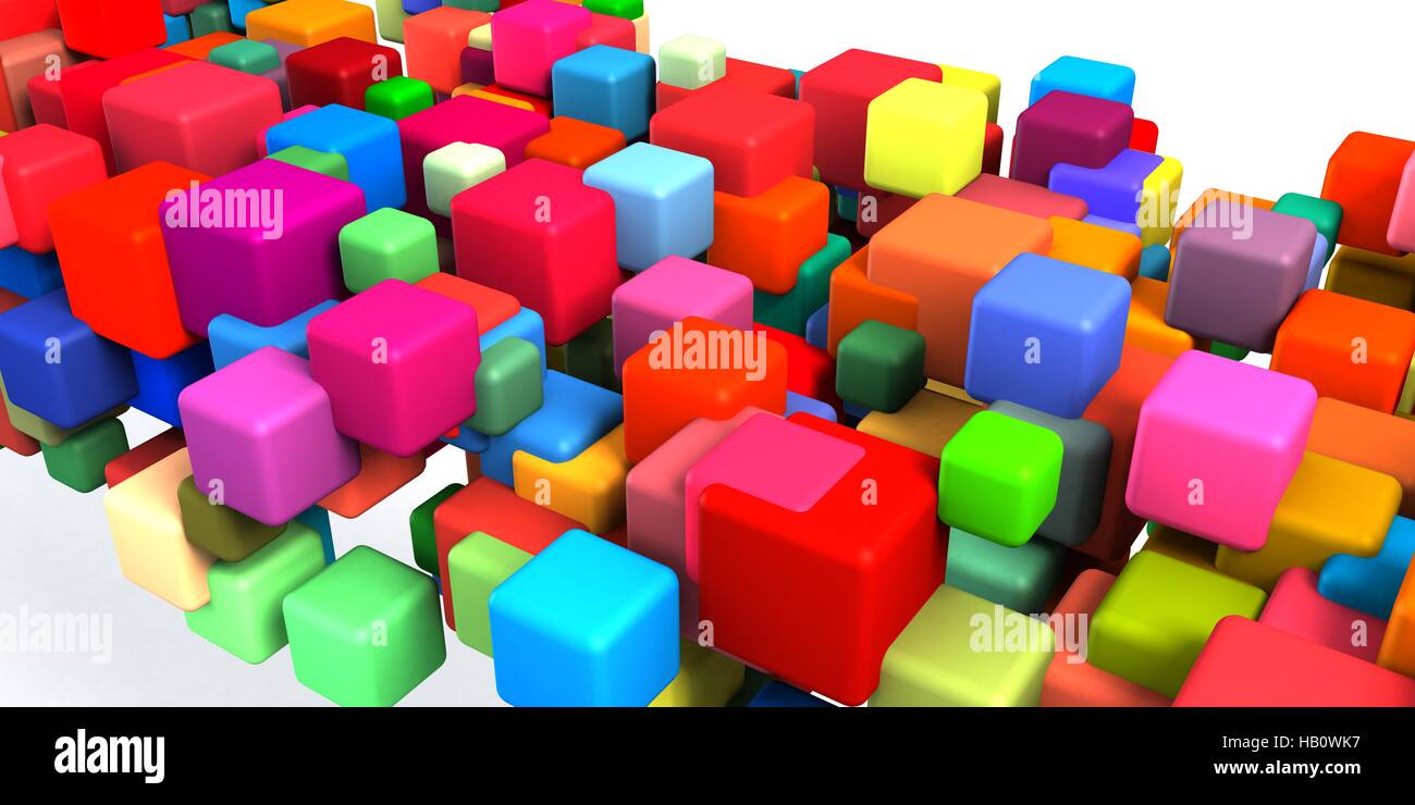 Candy Blocks Abstract on White Background as Art Stock Photo - Alamy