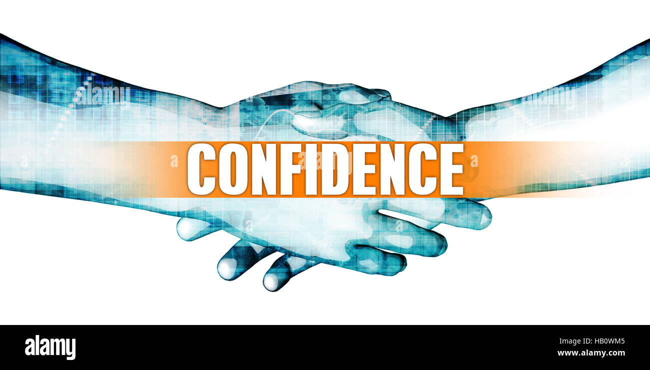 Confidence Concept with Businessmen Handshake on White Background Stock ...