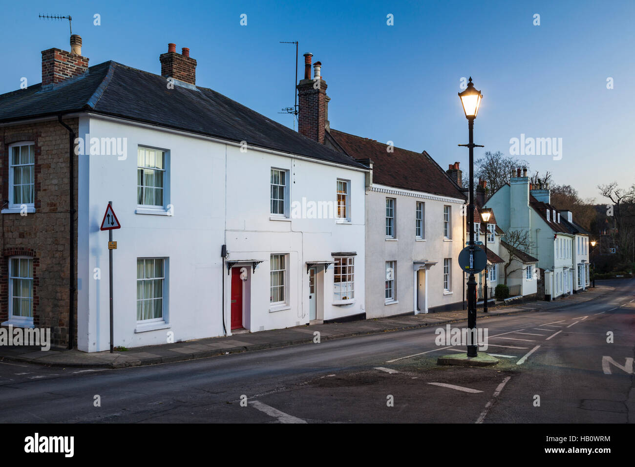 Evening in the historic town of Midhurst, West Sussex, England Stock ...