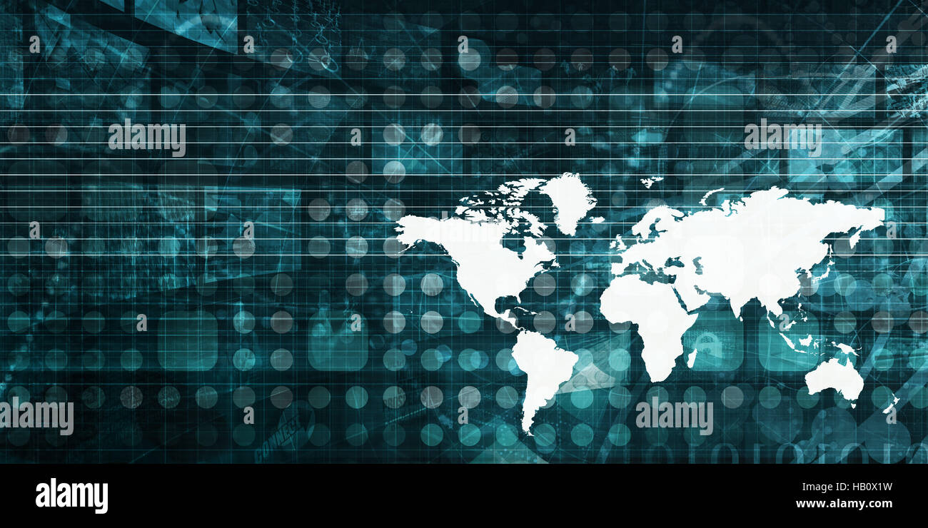 Globalization as an International Business Abstract Art Stock Photo - Alamy