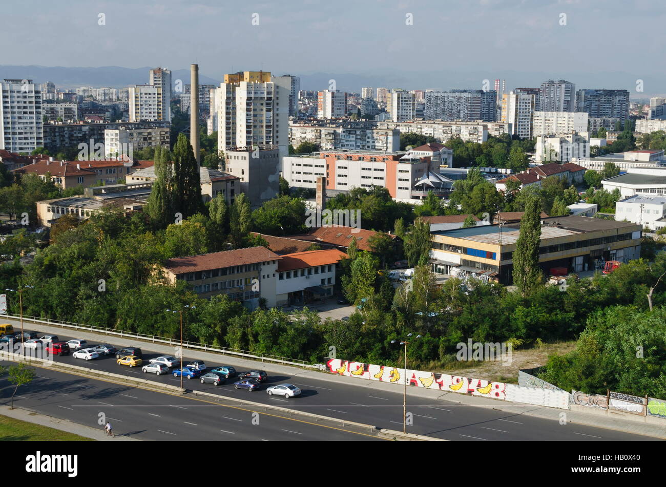 A residential district of contemporary bulgarian houses in city Sofia ...