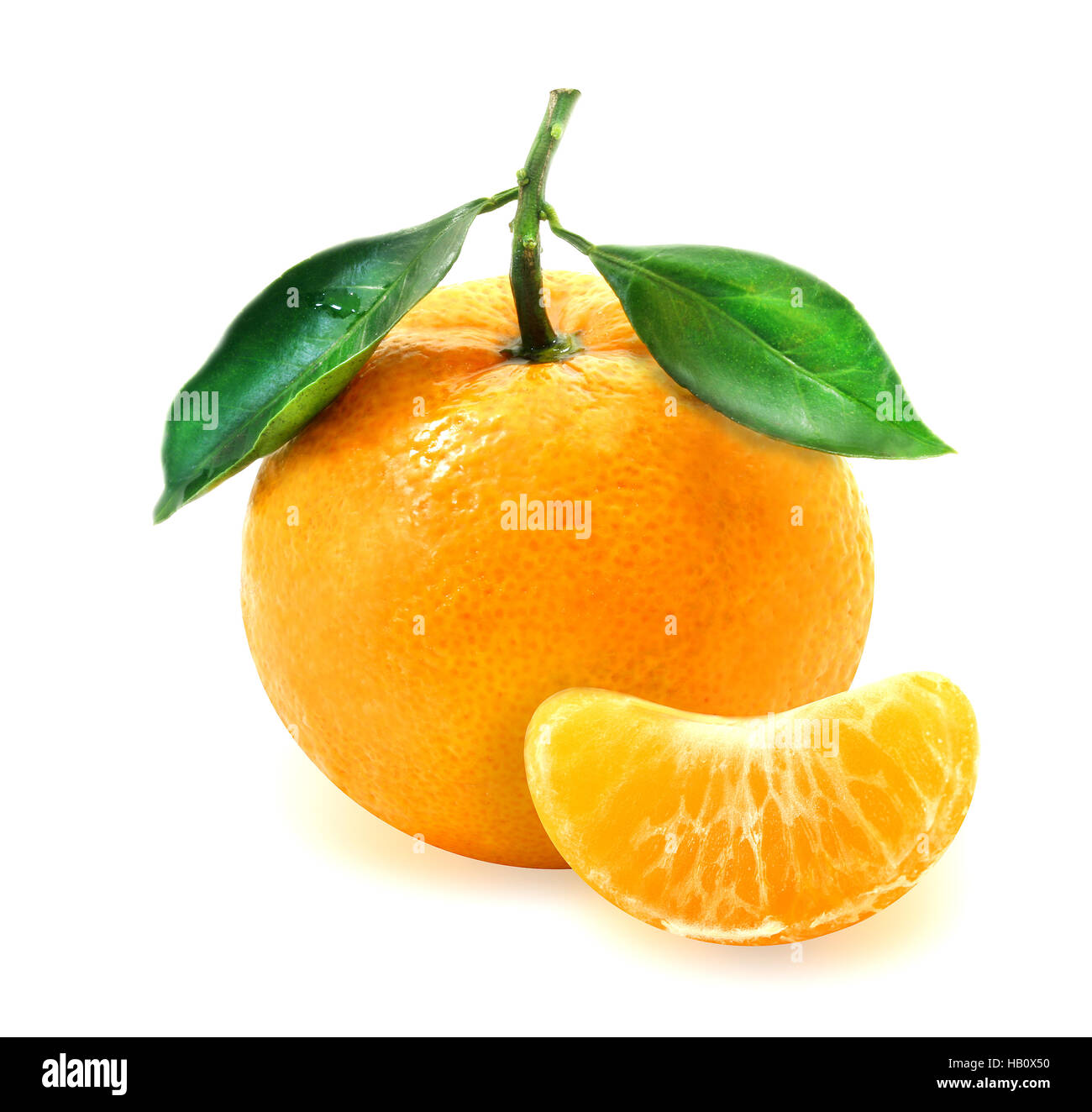 Photos bright mandarin with a slice isolated on white background Stock ...