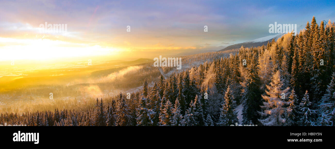 Landscapes in slovakia, snow and mountains Stock Photo - Alamy