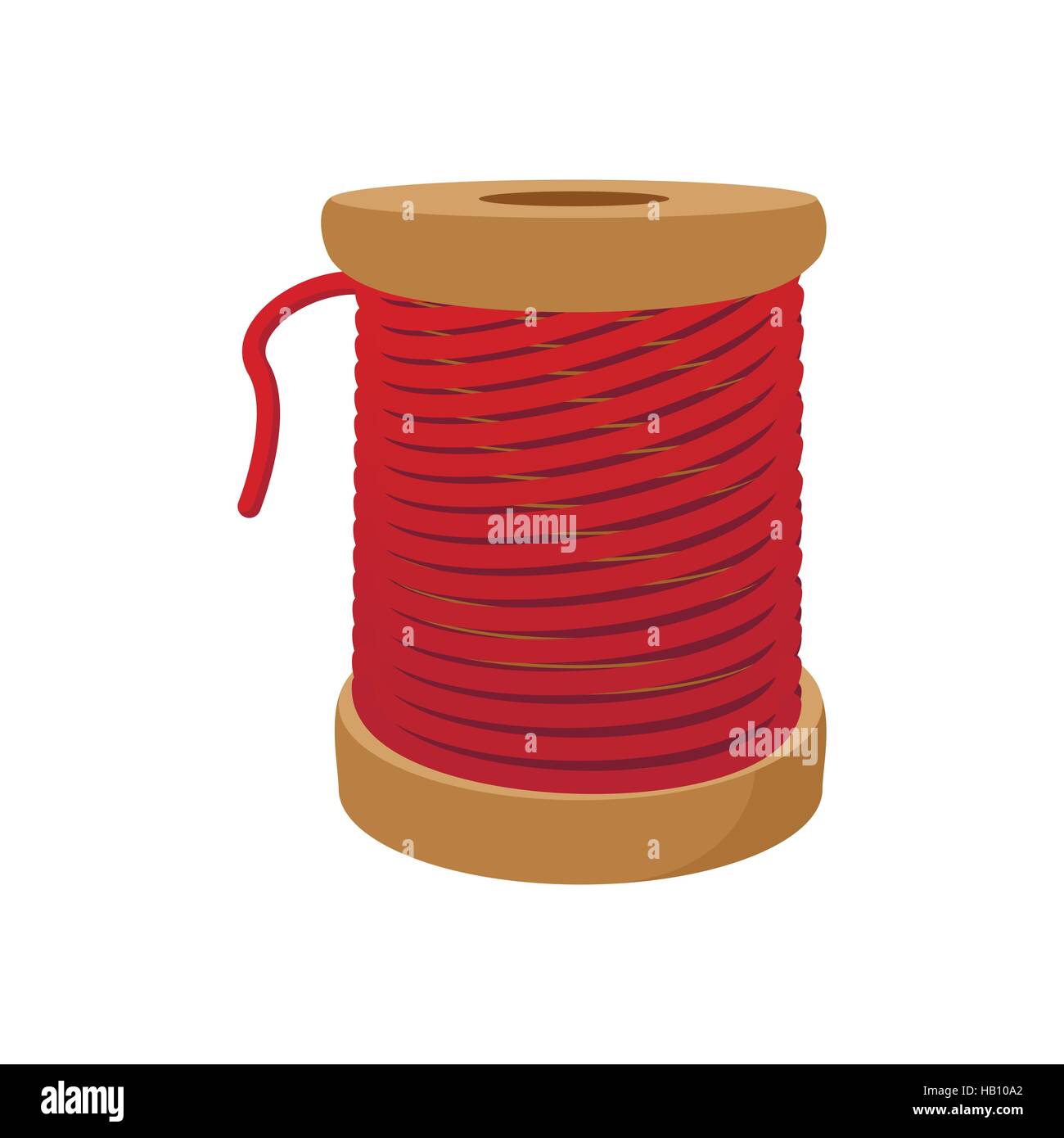 Spool of red thread for sewing cartoon icon Stock Vector Image & Art ...