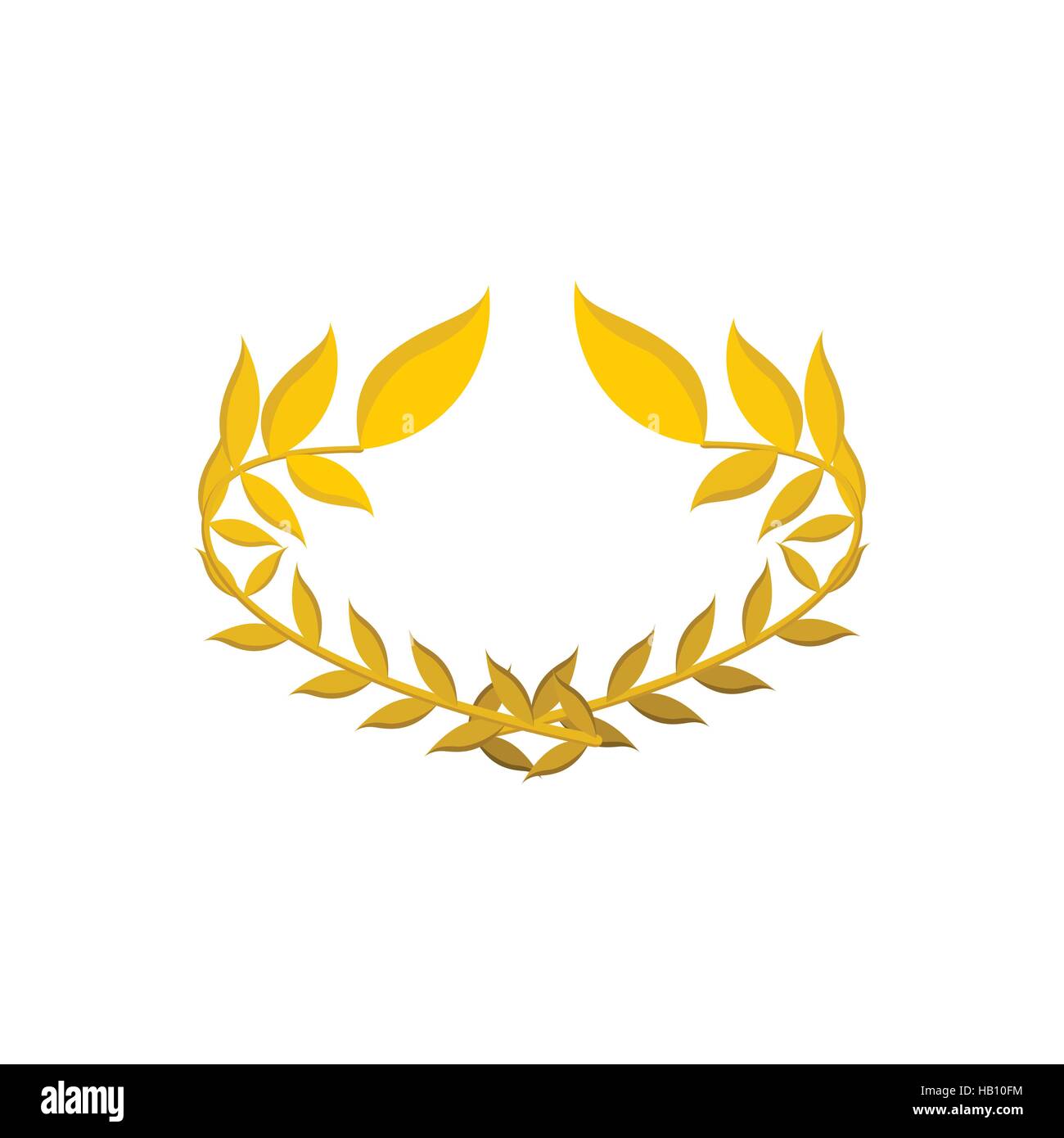 Cartoon Yellow Laurel Wreath