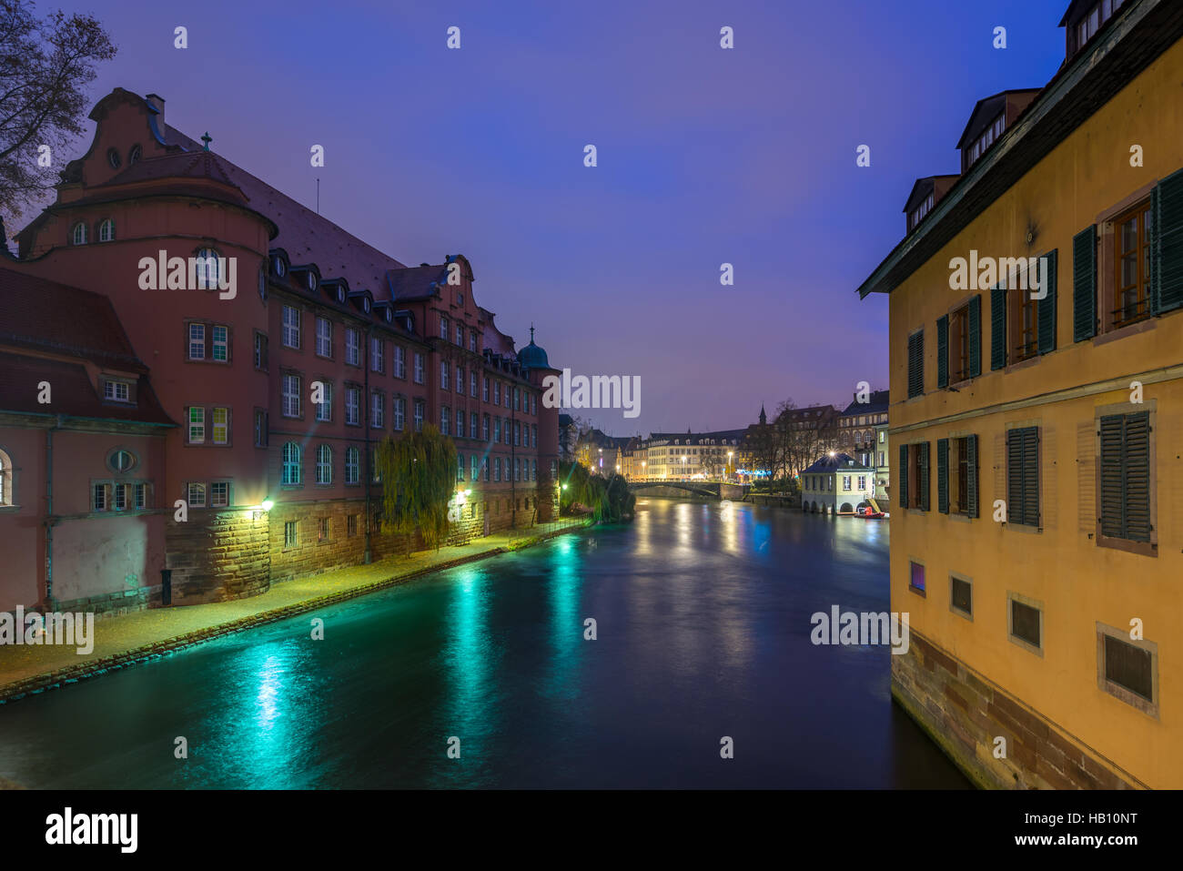 The Ill river in Petite France area, Strasbourg Stock Photo - Alamy