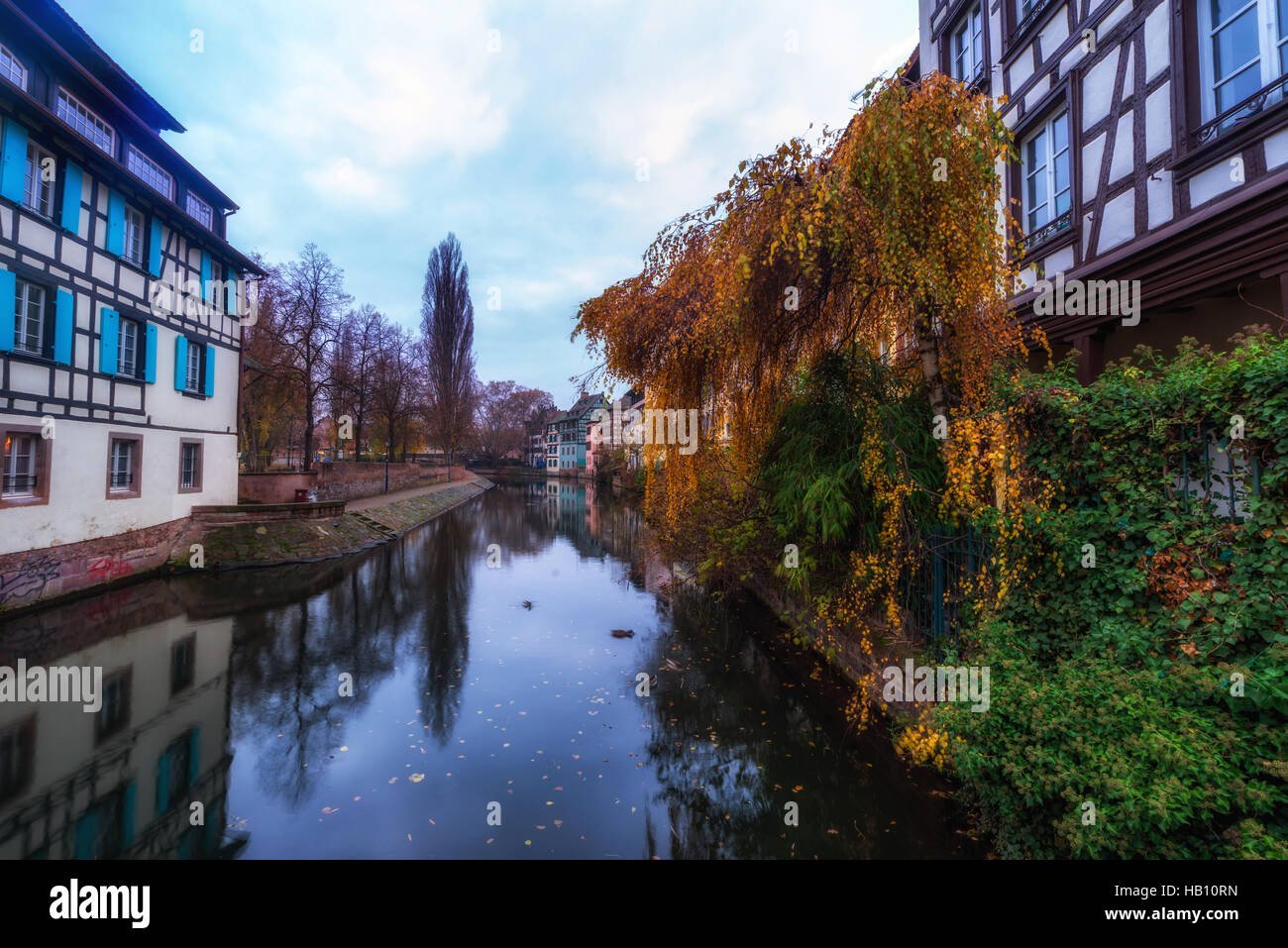 The Ill river in Petite France area, Strasbourg Stock Photo - Alamy