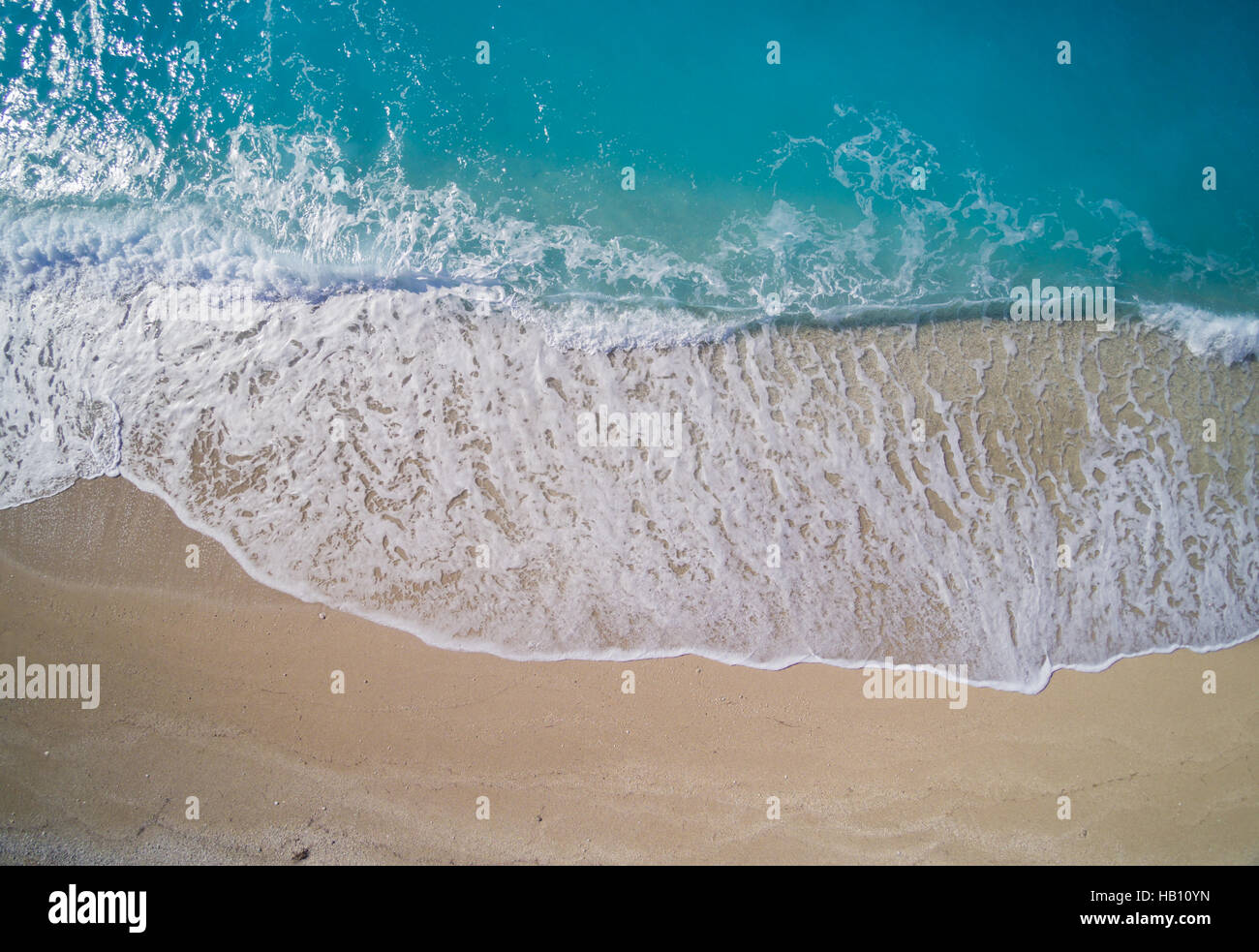 Aerial of the amazing Porto Katsiki beach in Lefkada island Greece ...