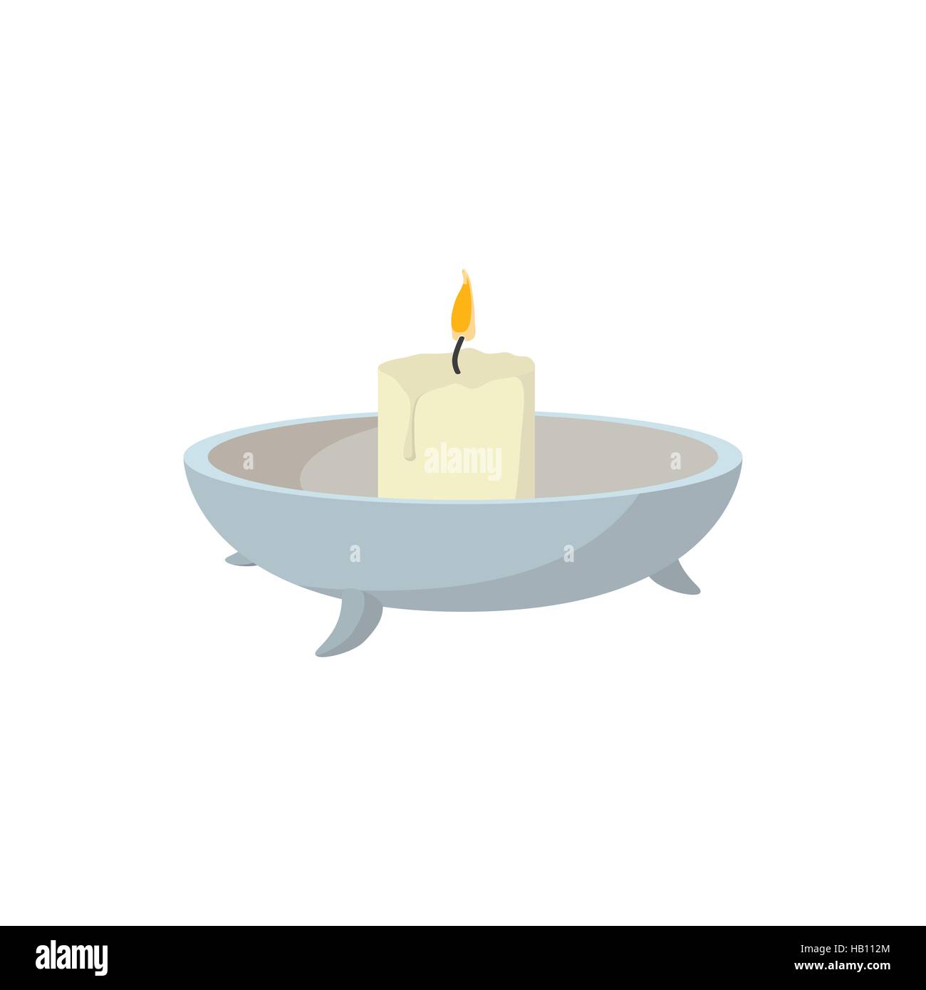 Candle with candlestick cartoon icon Stock Vector Image & Art - Alamy