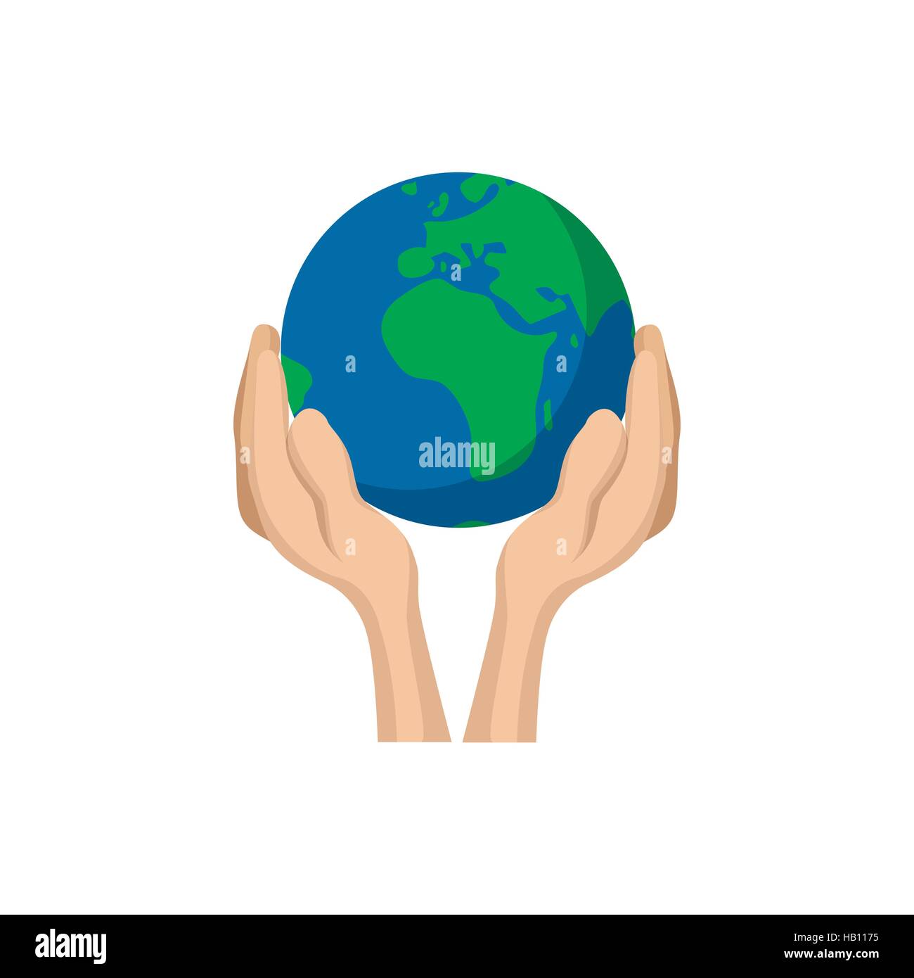 Hands holding globe cartoon icon Stock Vector Image & Art - Alamy