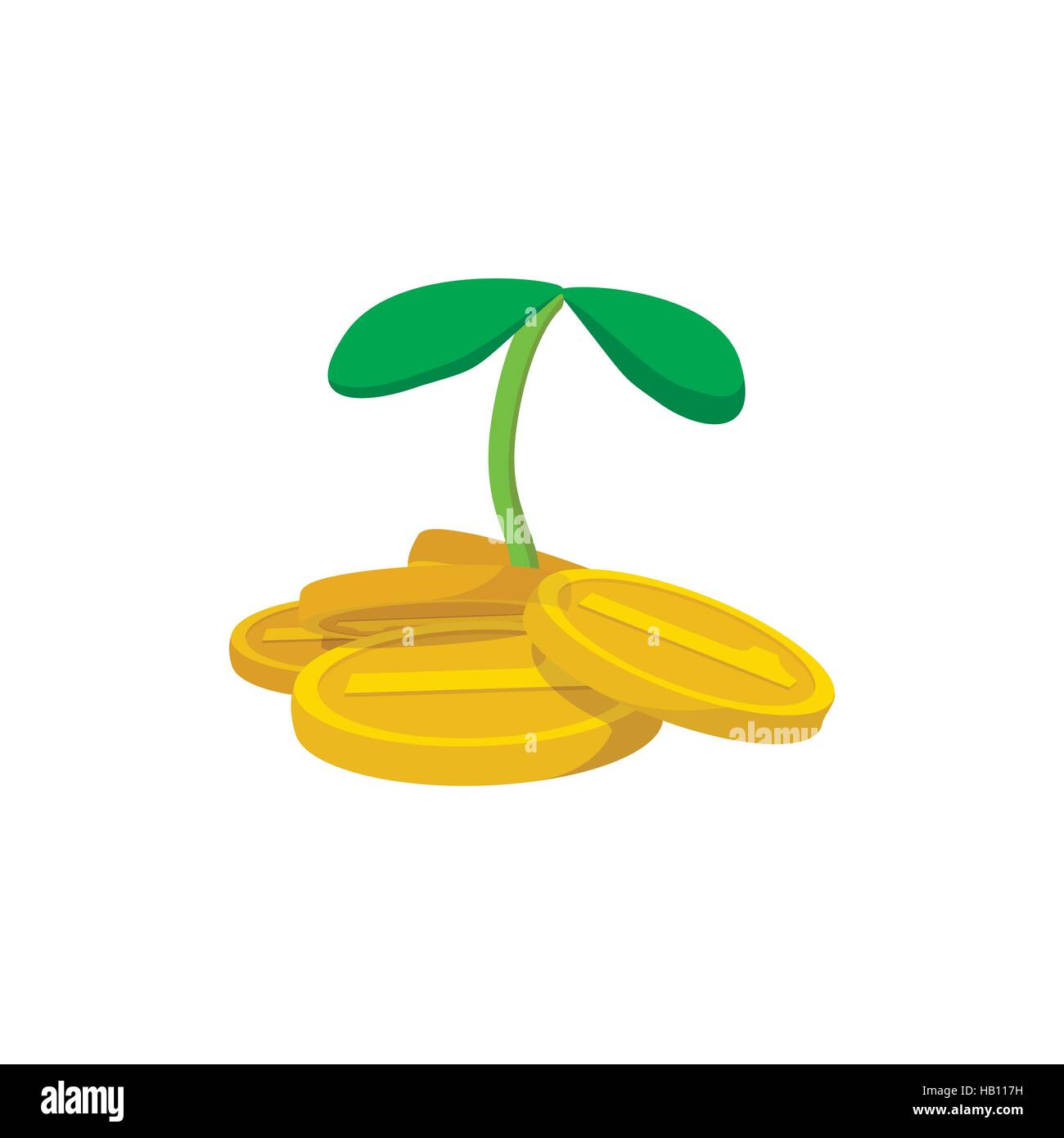 Plant and coins cartoon icon Stock Vector Image & Art - Alamy
