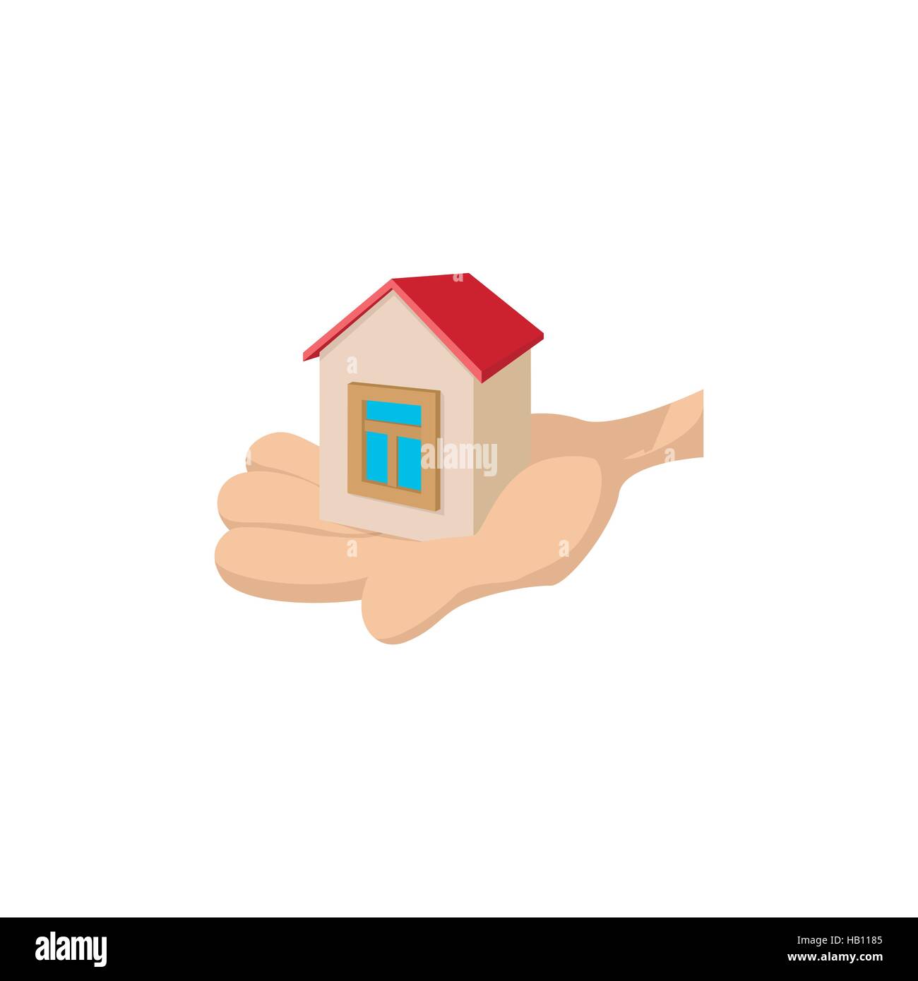 House in the hand cartoon Stock Vector Image & Art - Alamy