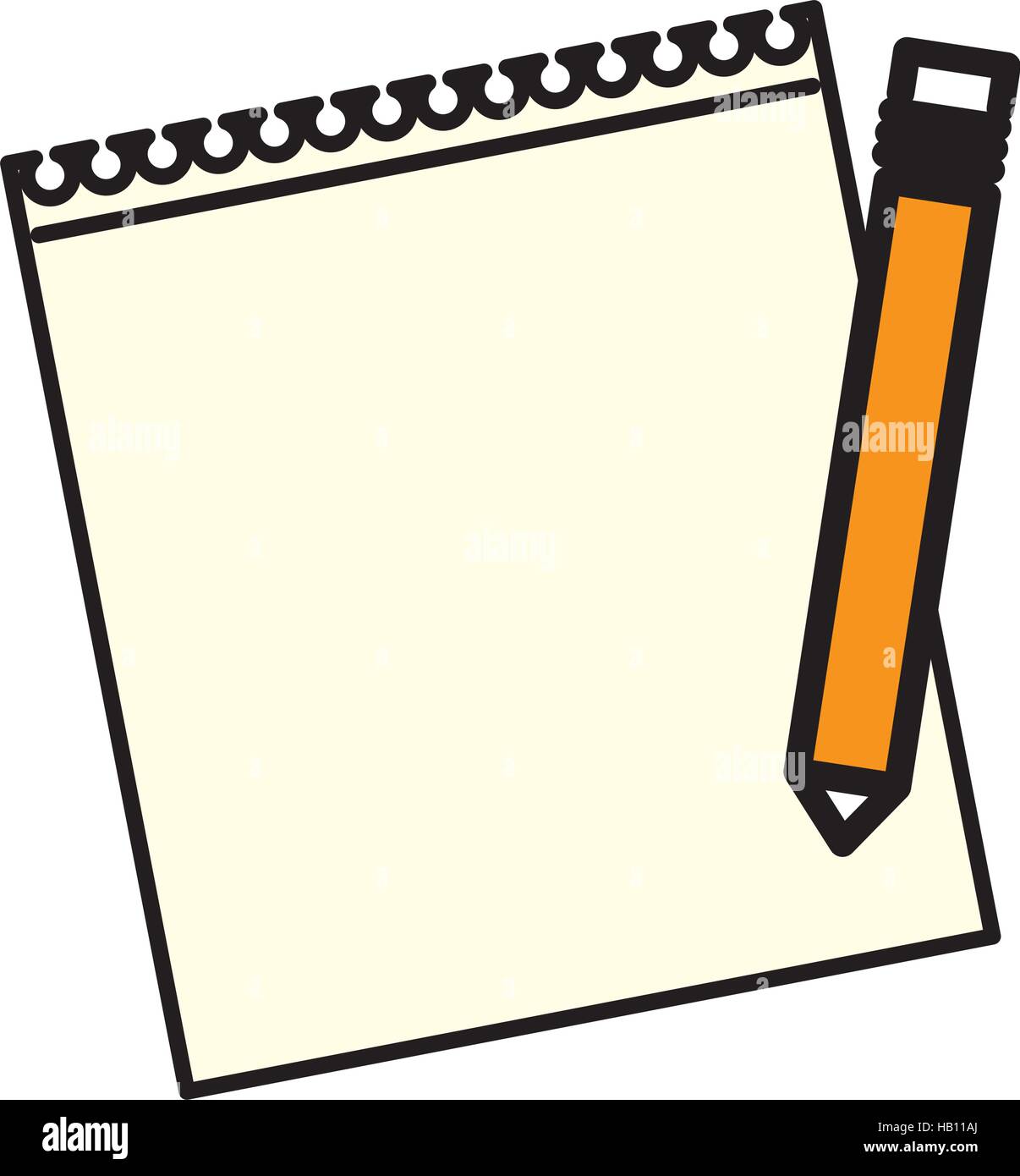 notepad and pencil icon image vector illustration design Stock Vector ...