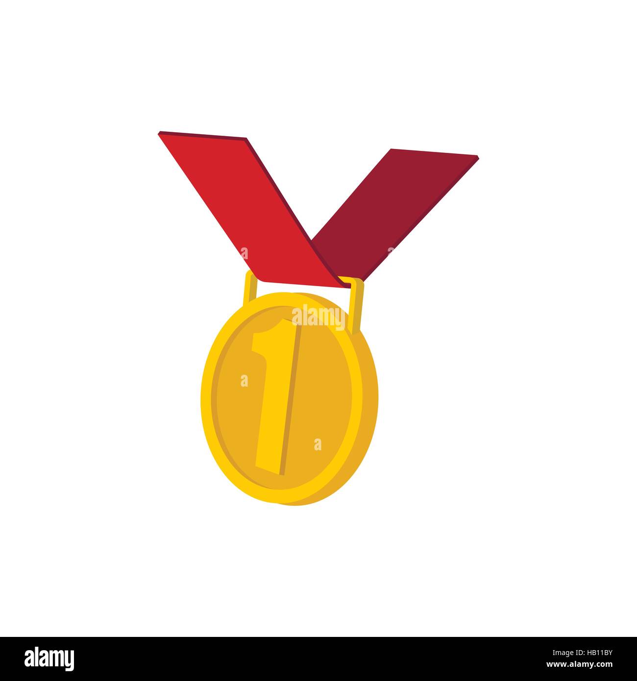 Golden medal cartoon icon Stock Vector Image & Art - Alamy