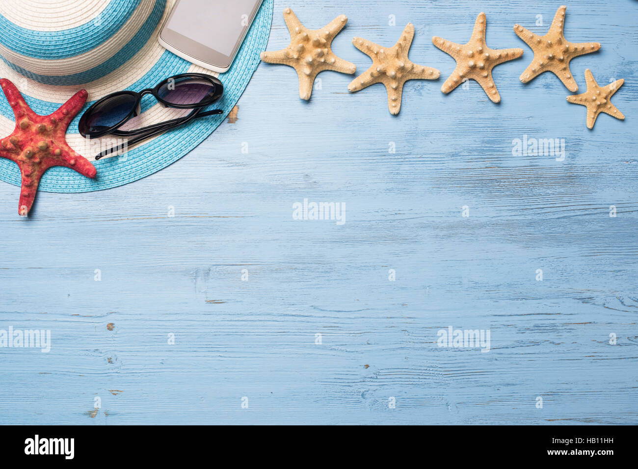 Summer objects for vacation Stock Photo - Alamy