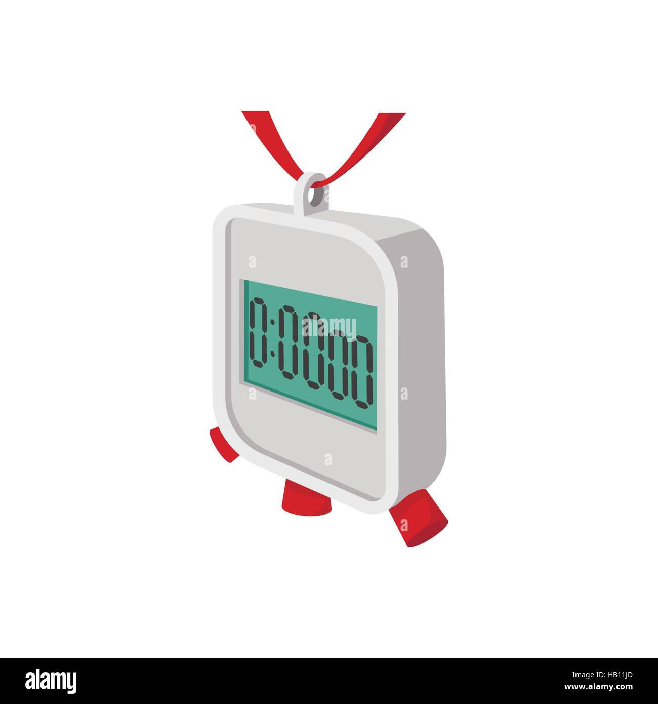 Digital Stopwatch Cartoon