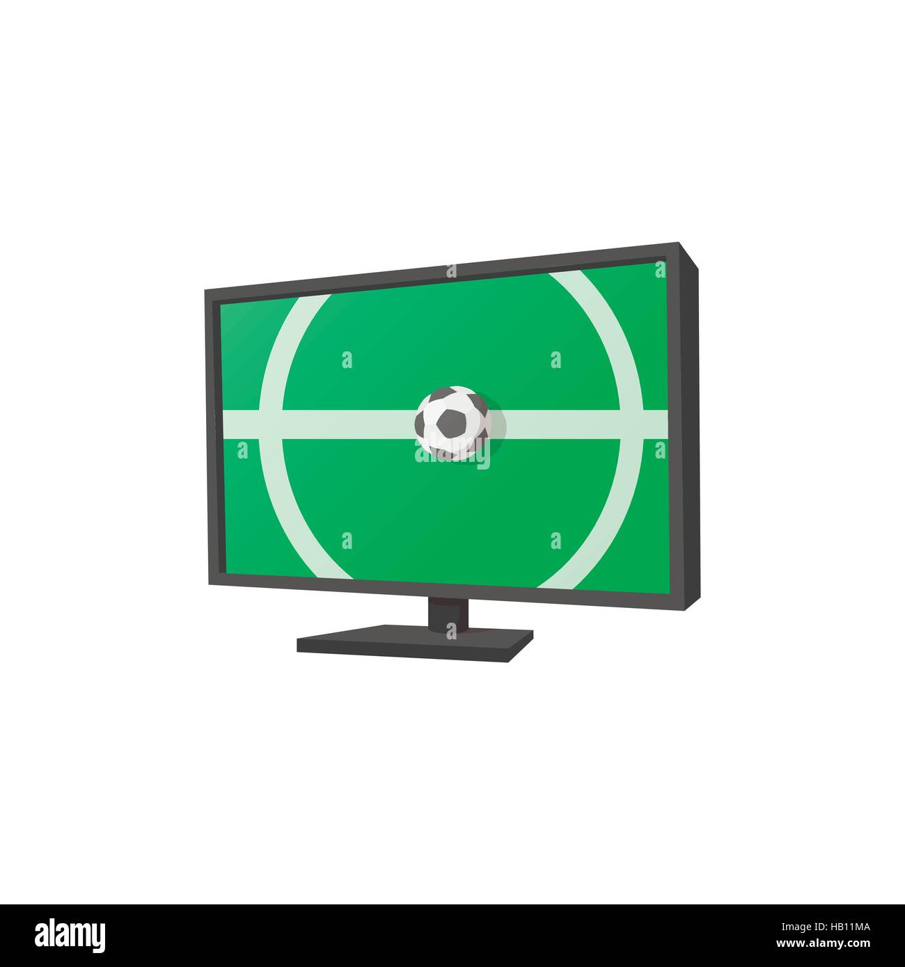 Football field on screen Cut Out Stock Images & Pictures - Alamy