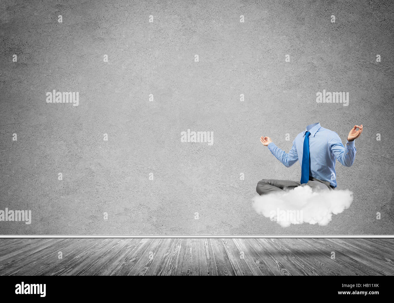 Businessman without head Stock Photo - Alamy