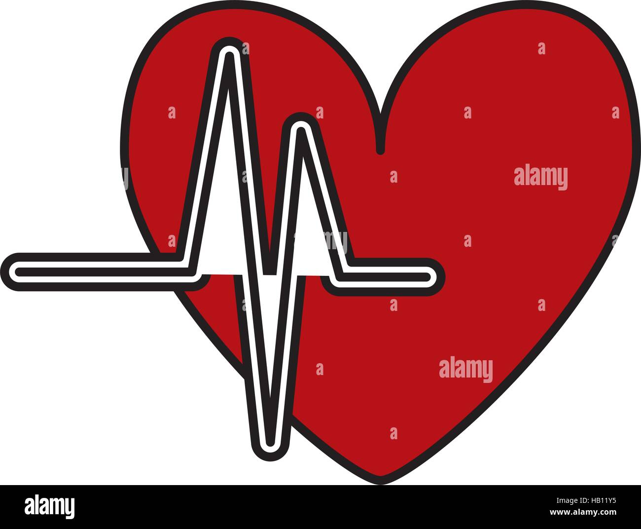 cardio pulse heart icon over white background. vector illustration ...