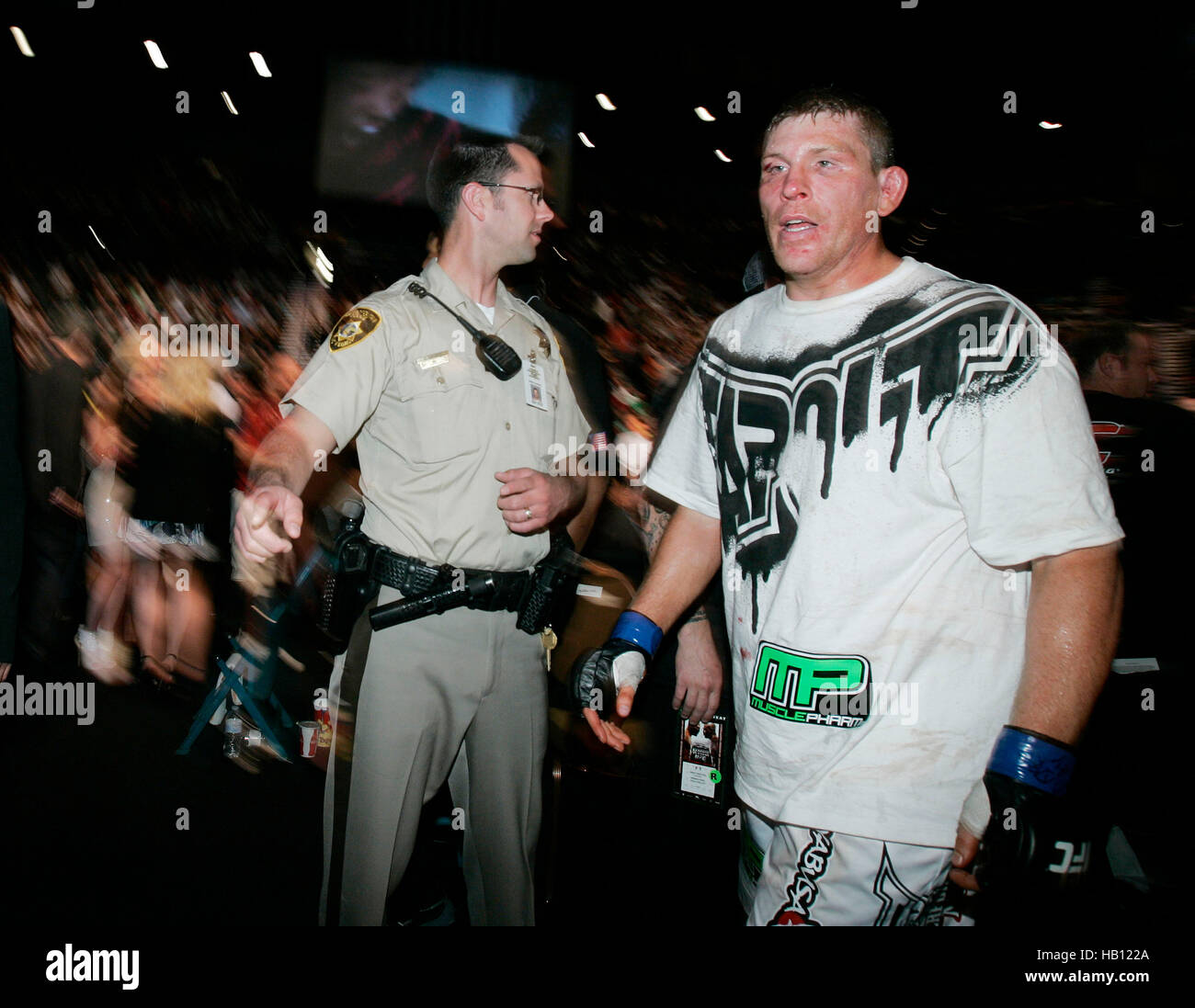 UFC fighter Mike Russow after his knock out of Todd Duffee at UFC 114 ...