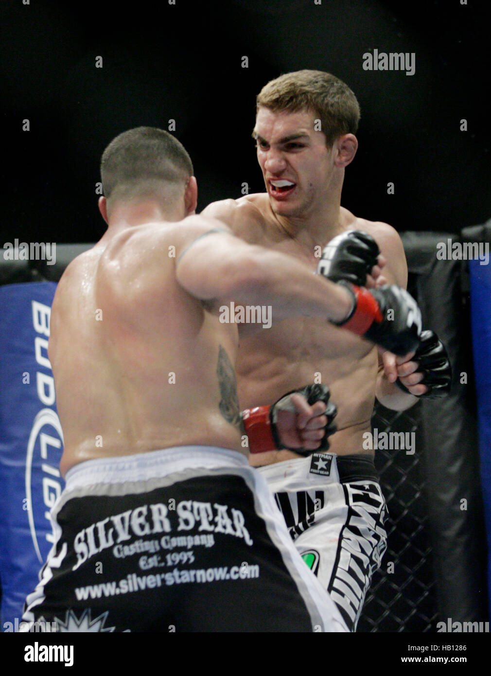 UFC fighter John Hathaway, right, fights Diego Sanchez at UFC 114 on ...