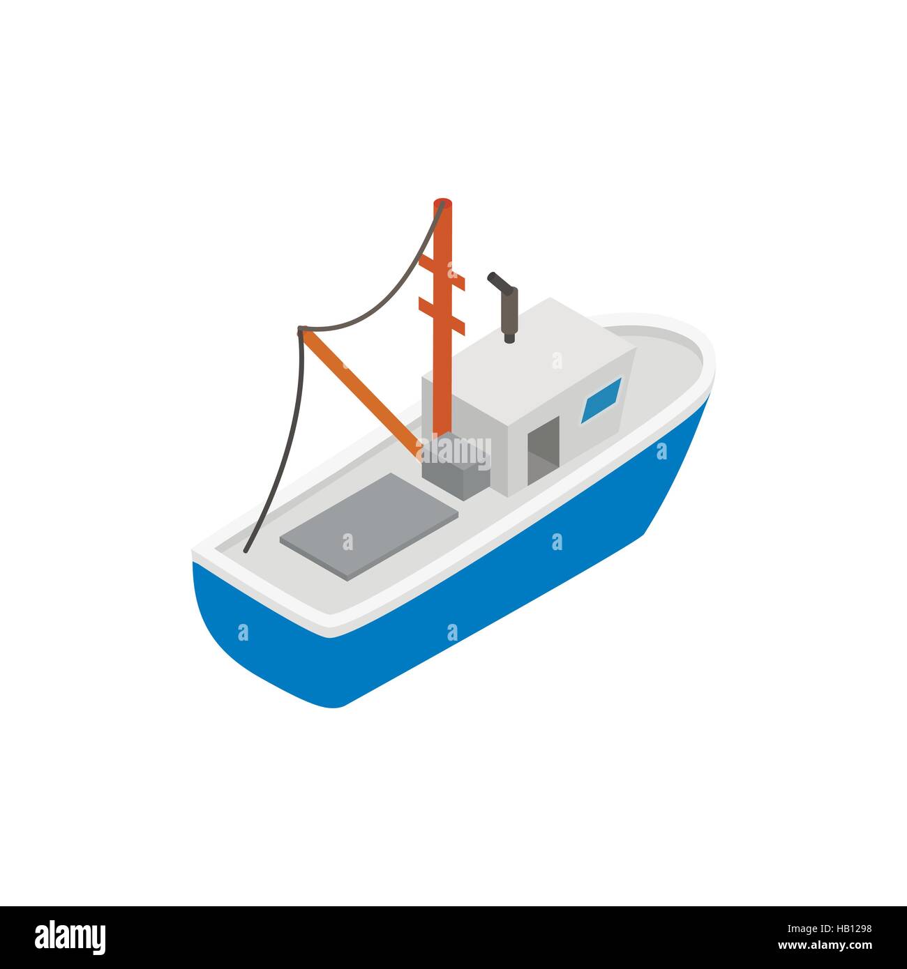 Fishing boat isometric 3d icon Stock Vector Image & Art - Alamy