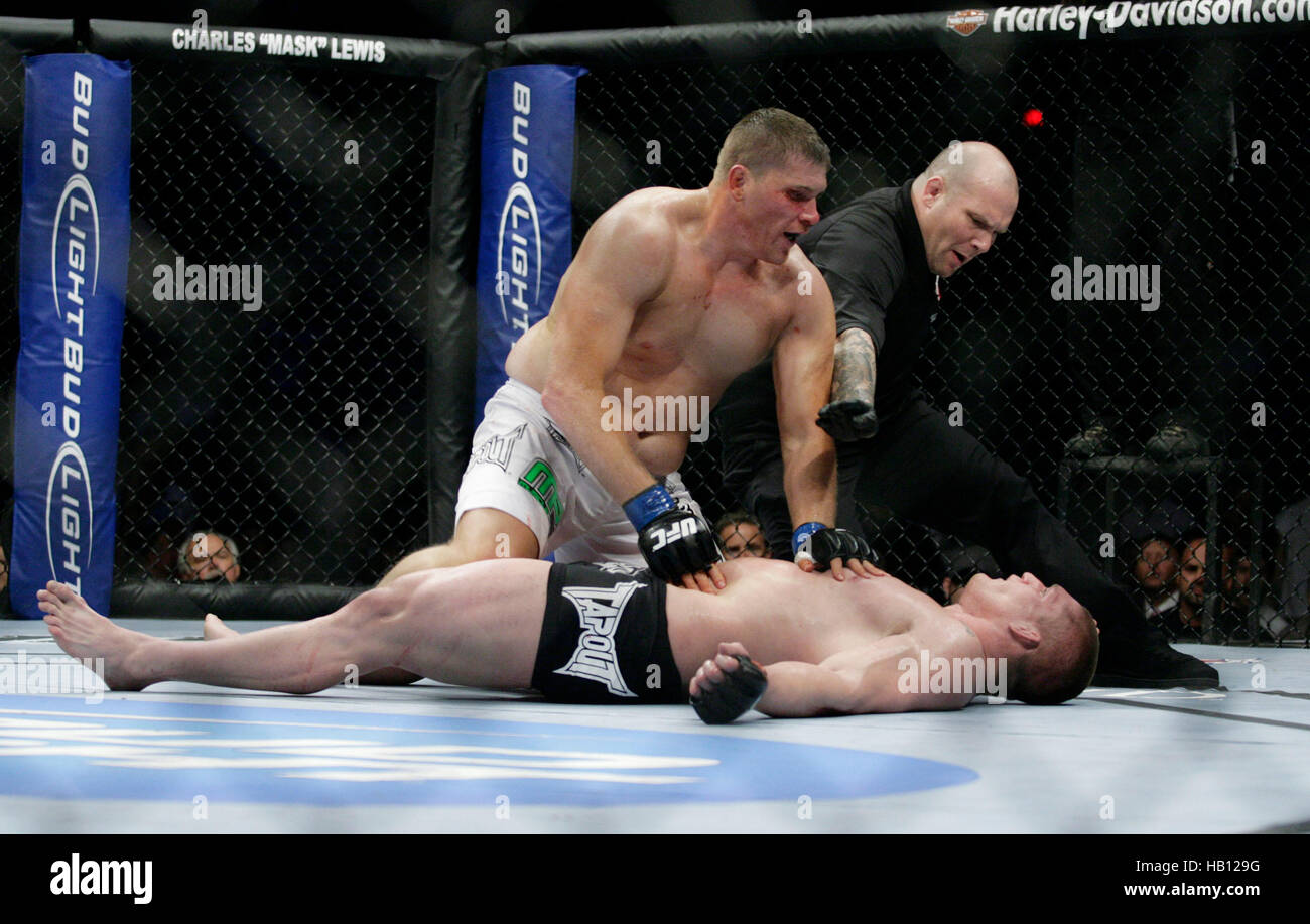 UFC fighter Mike Russow celebrates his knock out of Todd Duffee at UFC ...